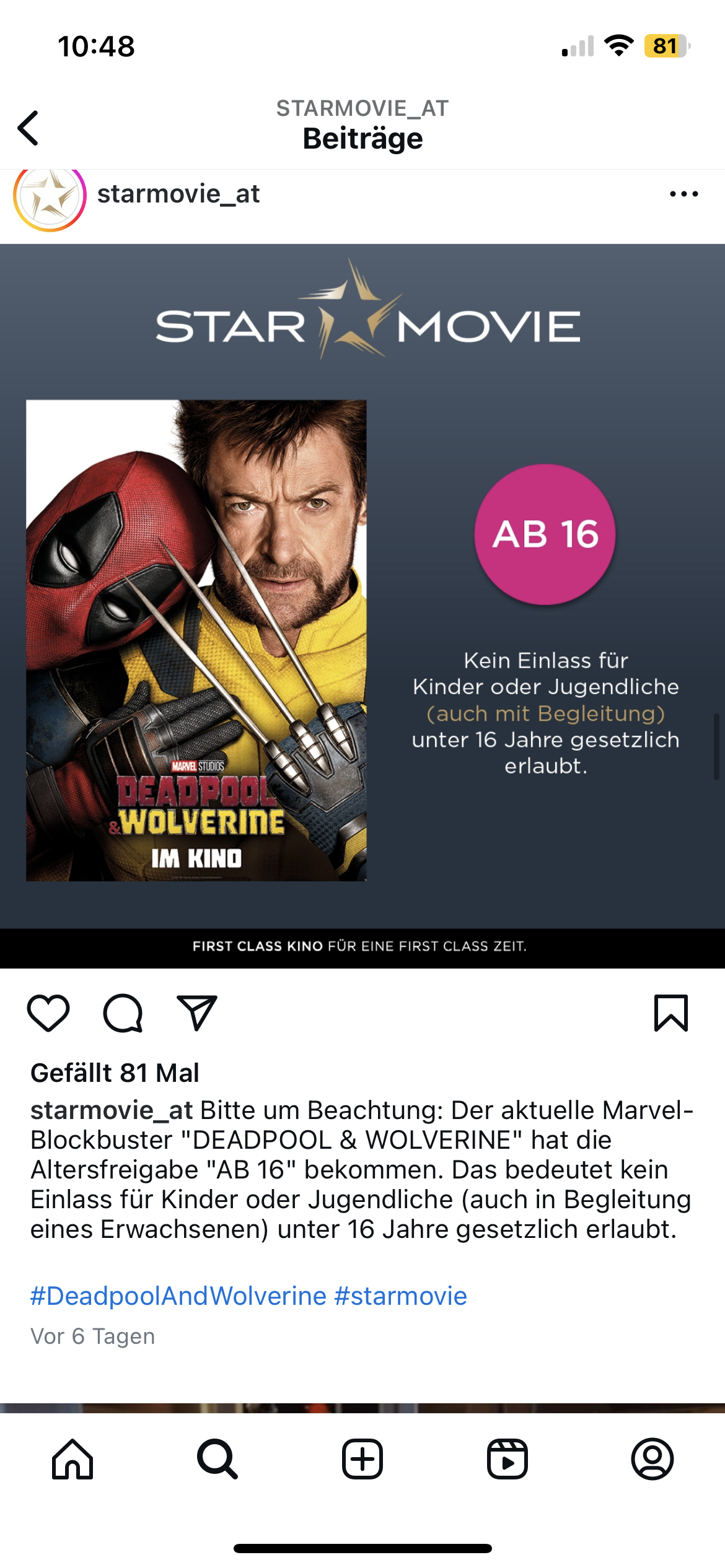 Komme ich trotzdem ins Kino? (Eltern, Alter)