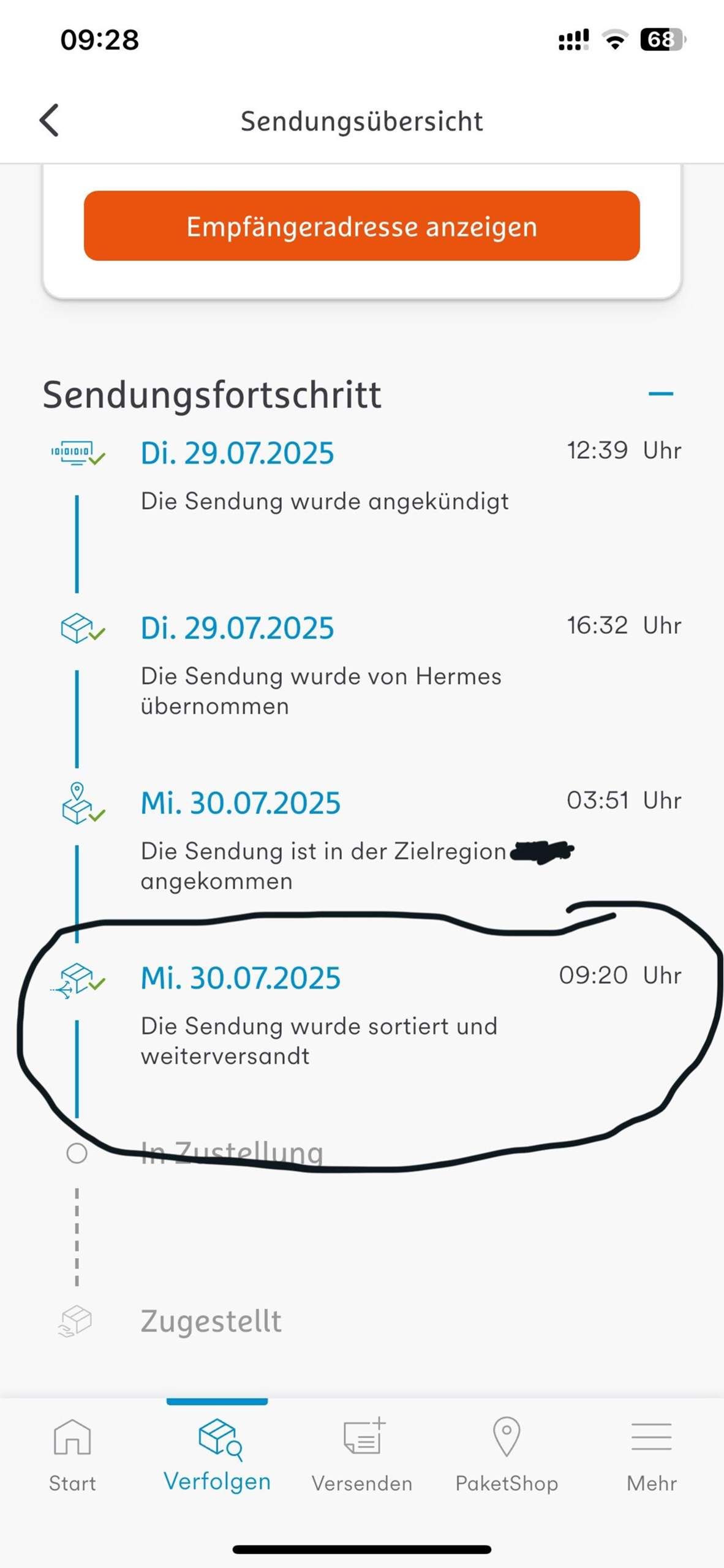Kommt mein Hermes Paket heute noch an? (Versand, Bestellung, Lieferung)