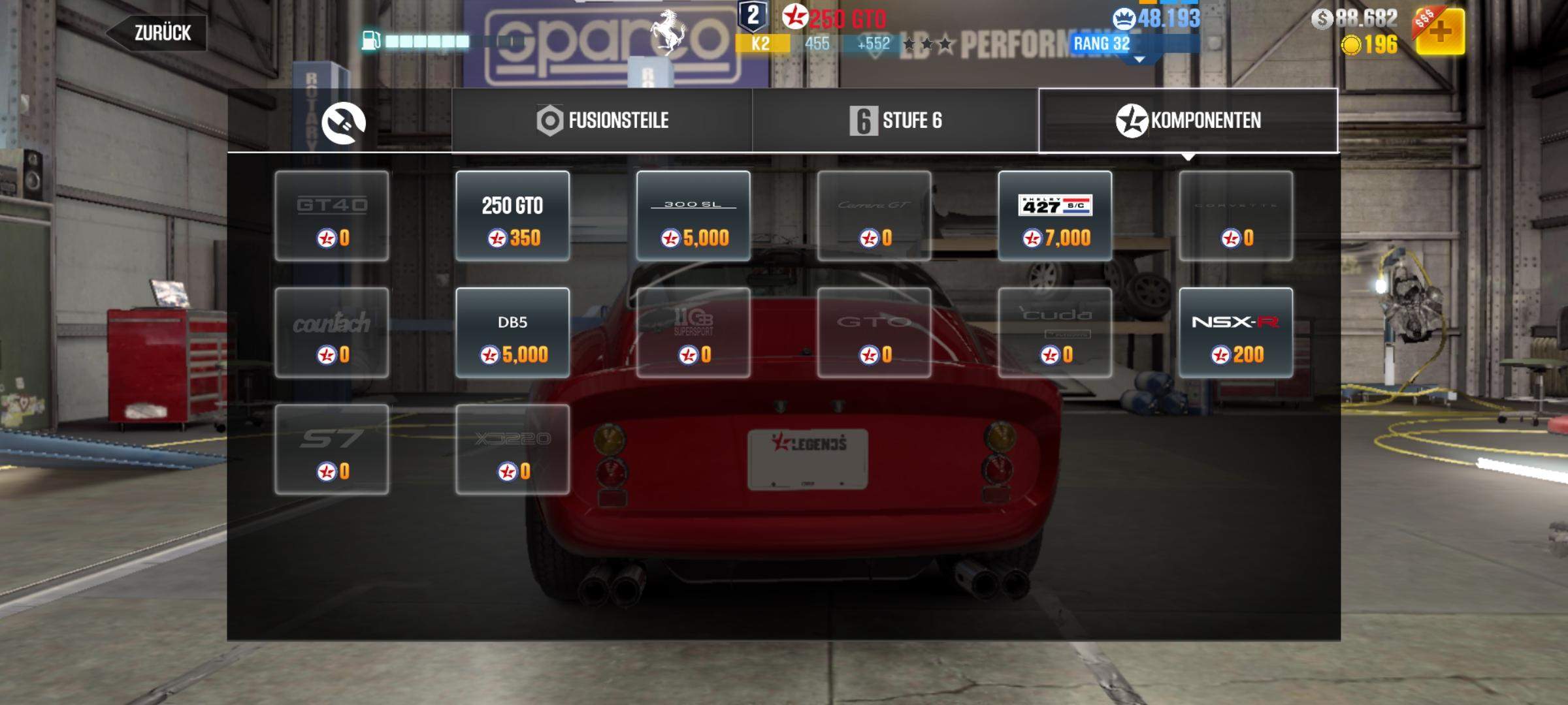 Komponeten in csr2? (Legends, CSR-Racing)