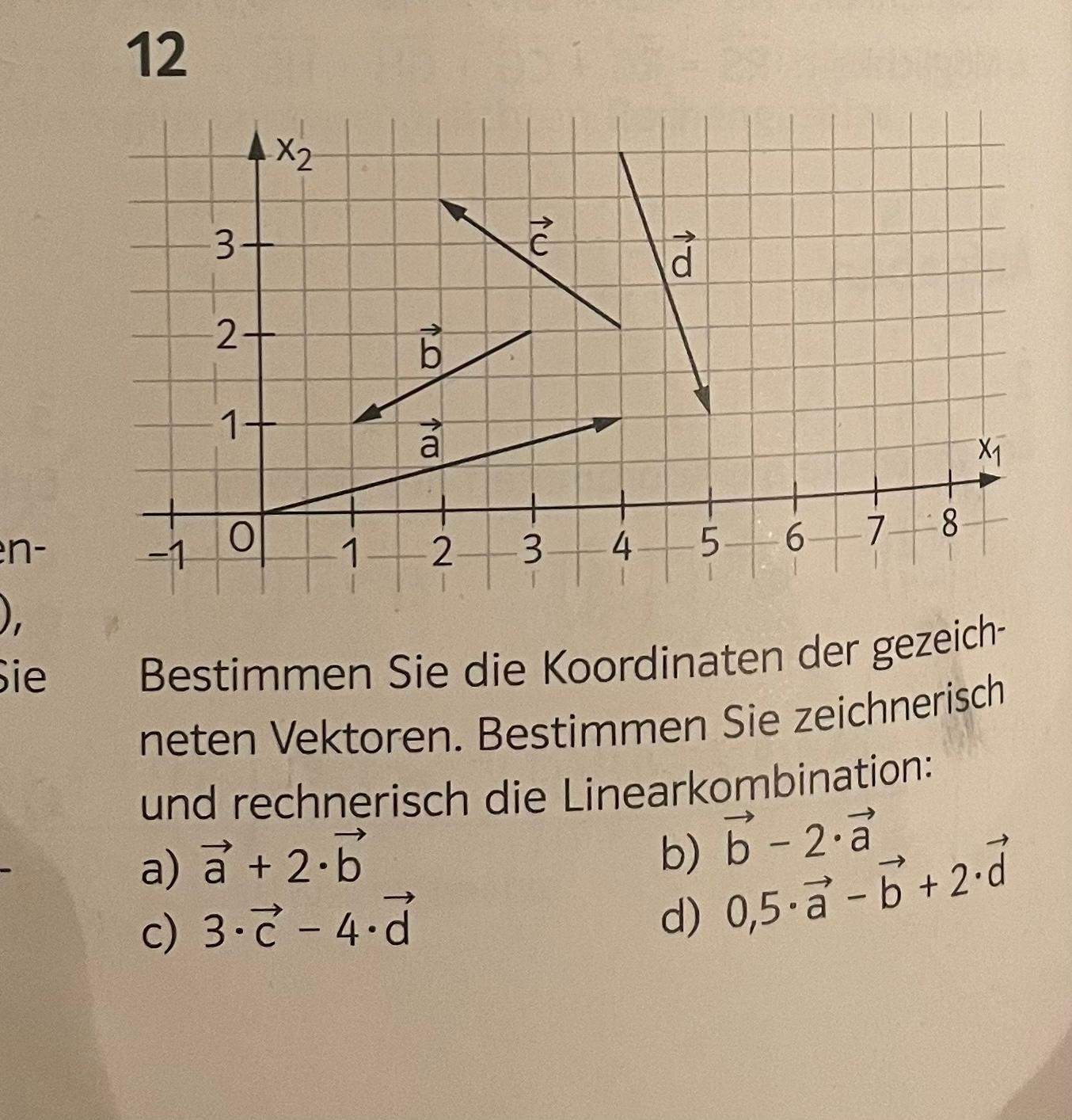 Koordinaten der Vektoren? (Geometrie, Vektorrechnung, analytische ...