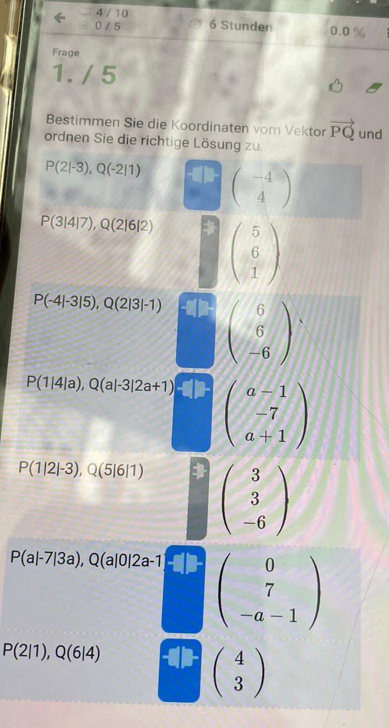 Koordinaten des Vektors? (Mathematik)