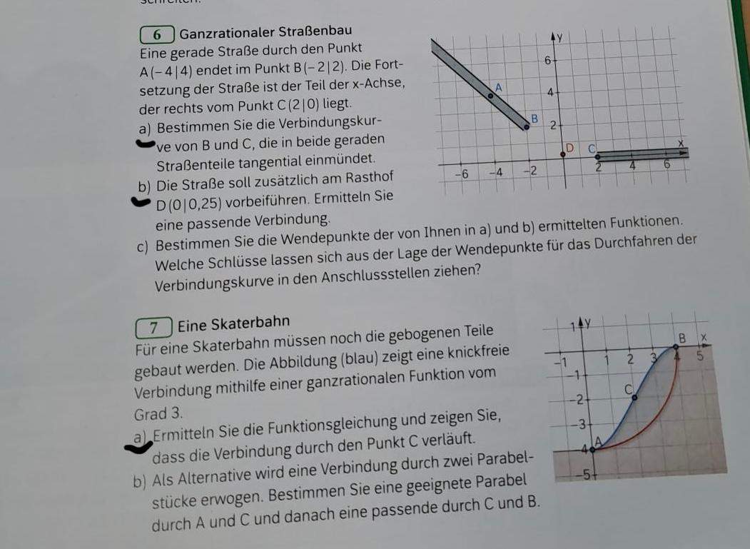Kurvenanpassung ganzrationale Funktionen Aufgabe? (rechnen, Funktion, Gleichungen)