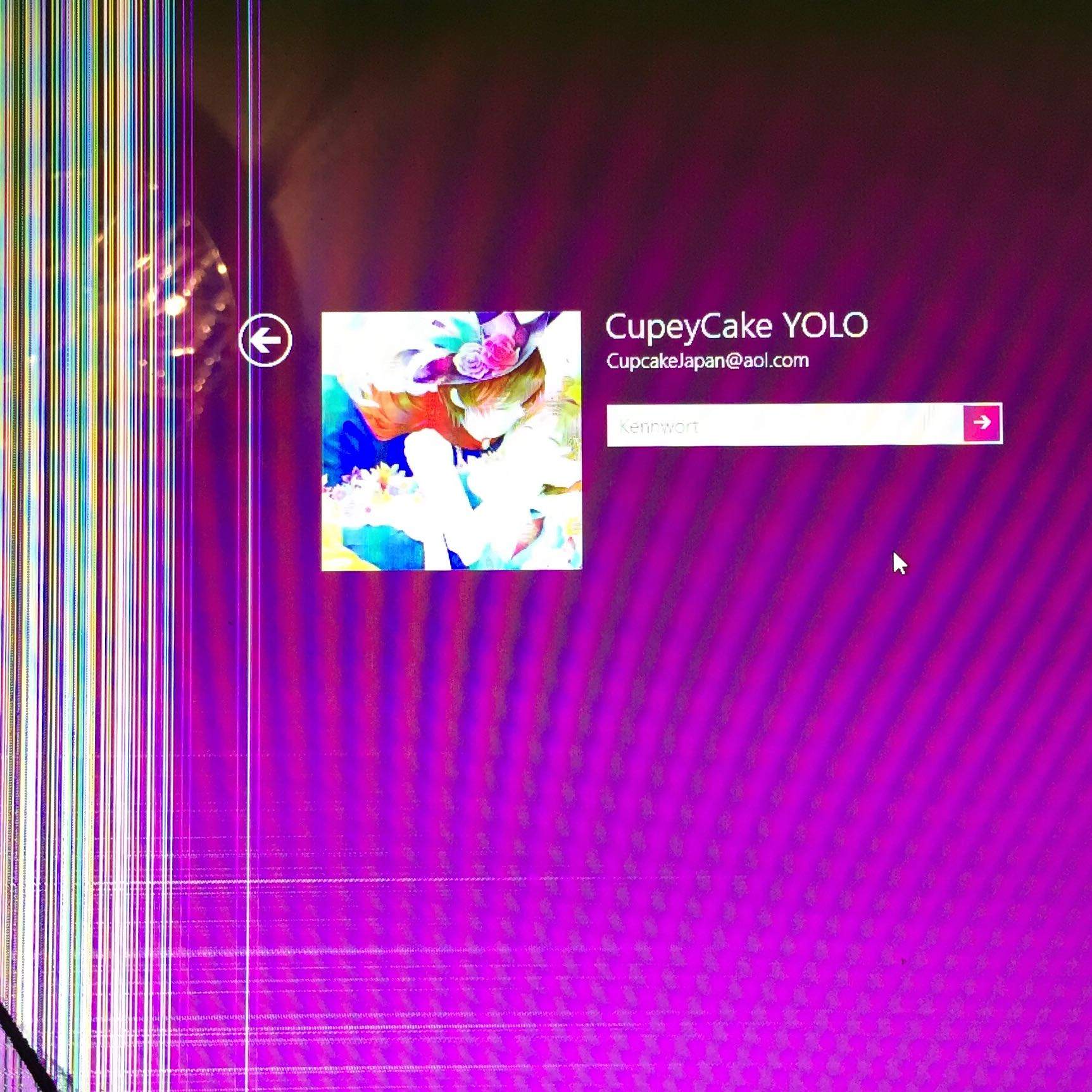 Laptop display hat streifen und schwarzen fleck. Was soll ich tun ...