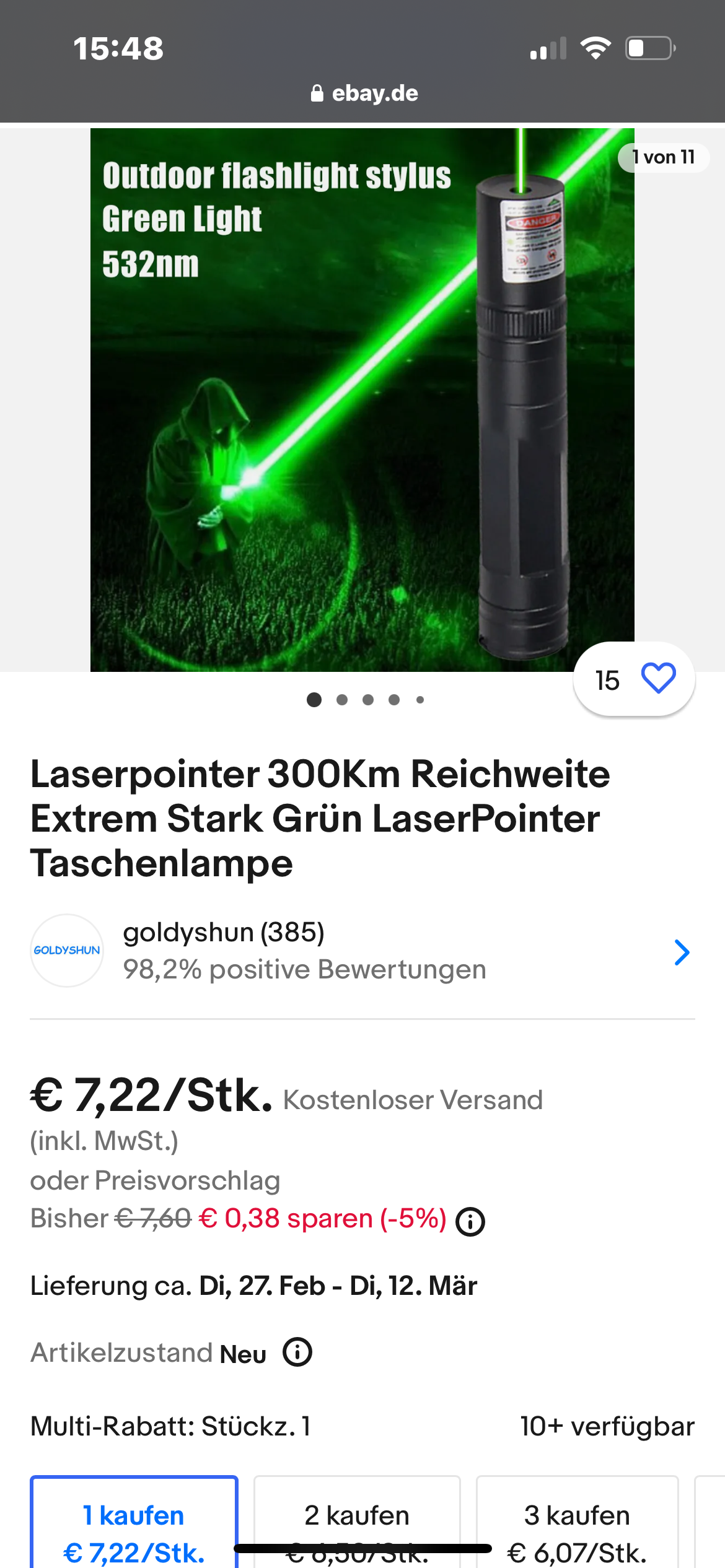 Laserpointer 5000mW China? (Reparatur, Licht, Rechtslage)