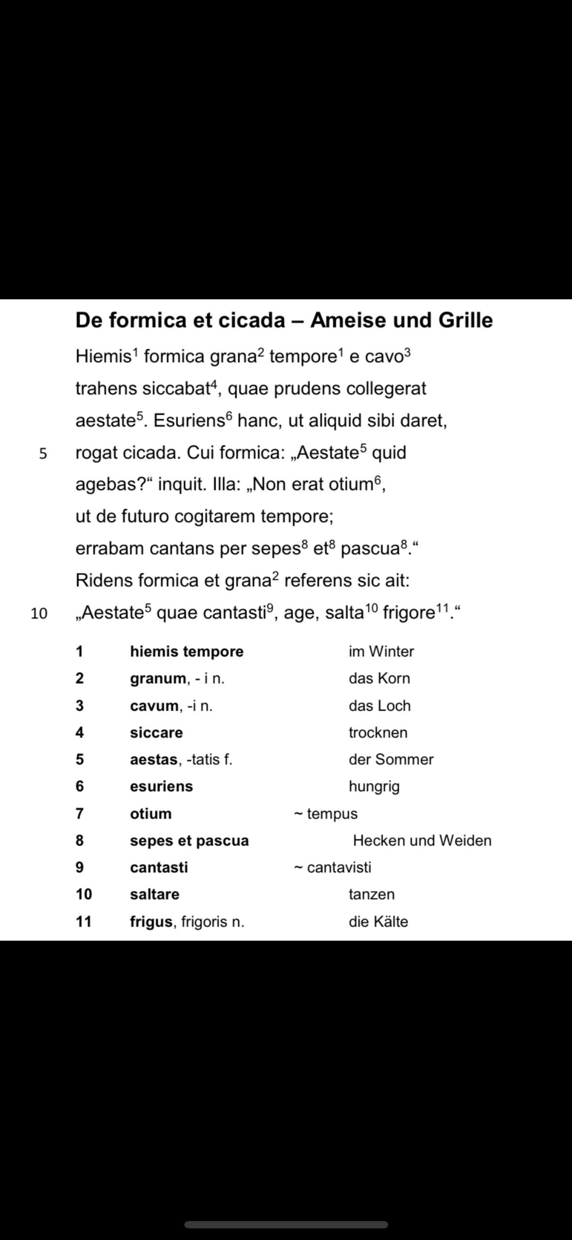 Latein Fabel? (Sprache, Lernen, Übersetzung)