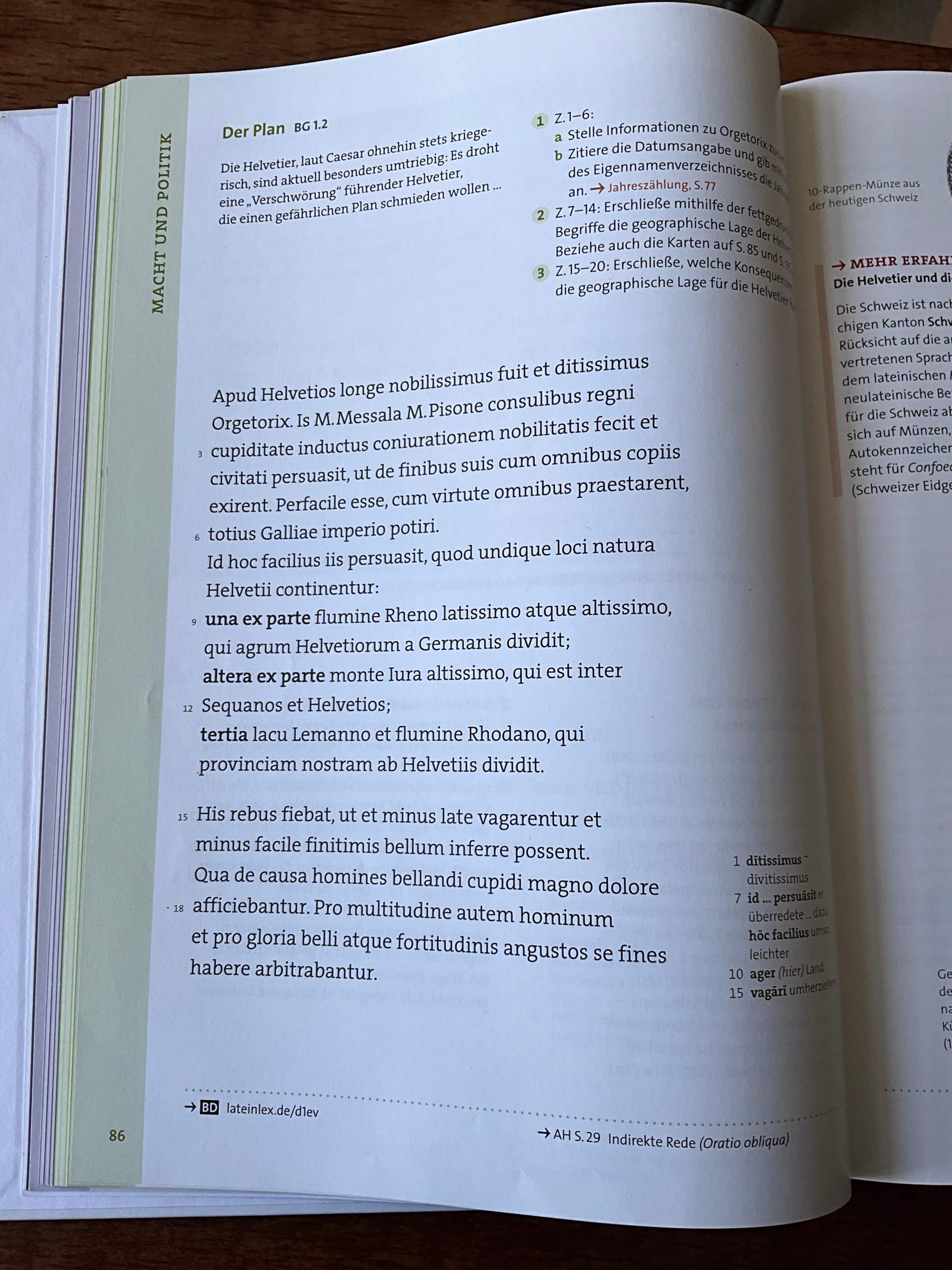 Latein Übersetzungstext Cäsar Helvetierkrieg?