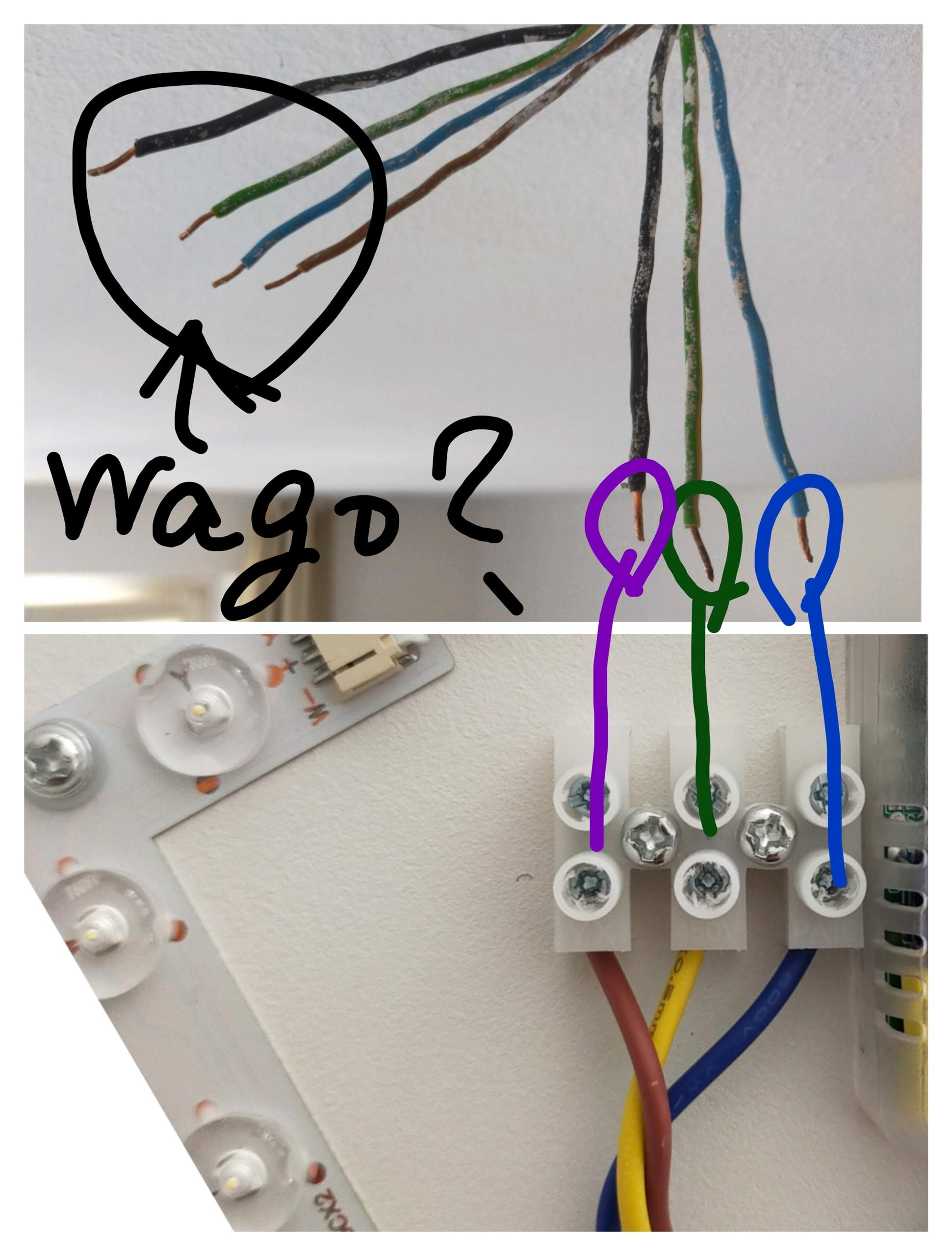 LED Lampen, übrige Kabel aus Decke? (Strom, Elektrik, Licht)