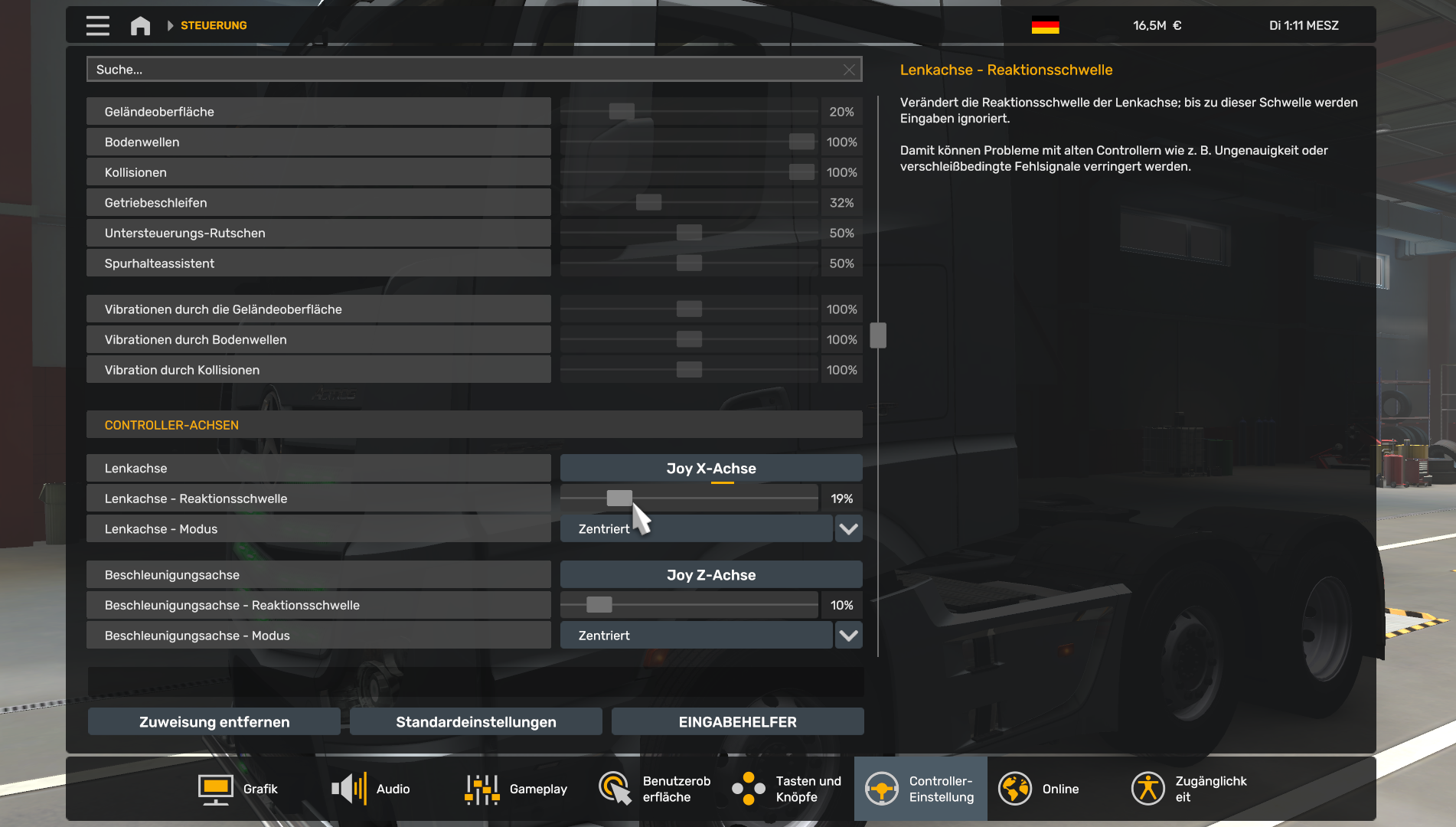 Lenkrad im ETS 2 spinnt? (PC, Controller, Euro Truck Simulator 2)