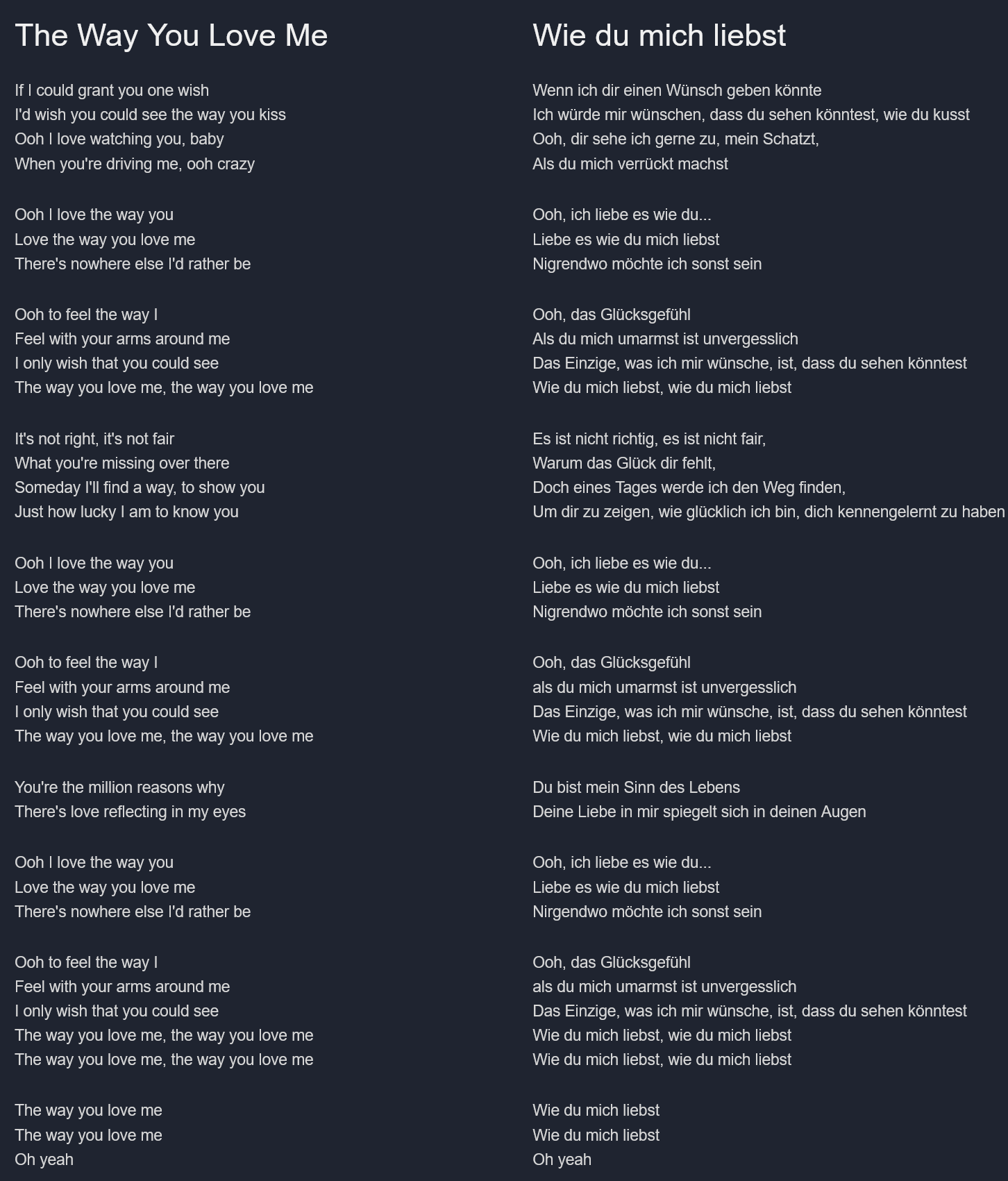 Liedübersetzung korrekturlesen? (Übersetzung, Text, Englisch-Deutsch)