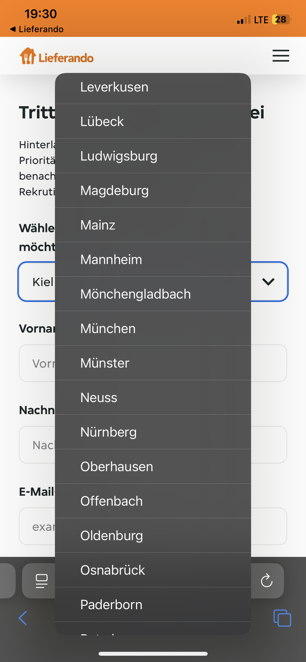 Lieferando Neumünster? (fahrer)