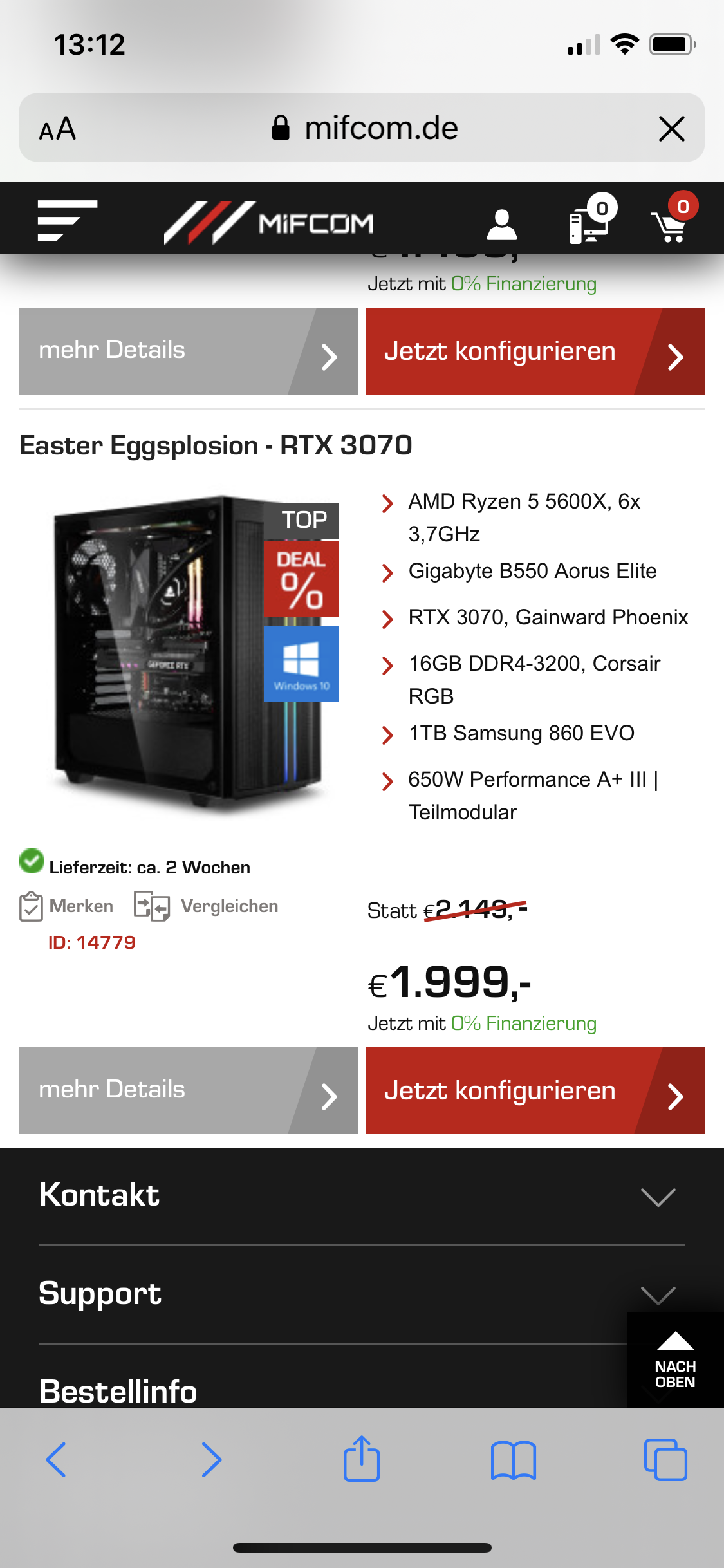 Lieferzeiten Mifcom? (Computer, Technik, PC)