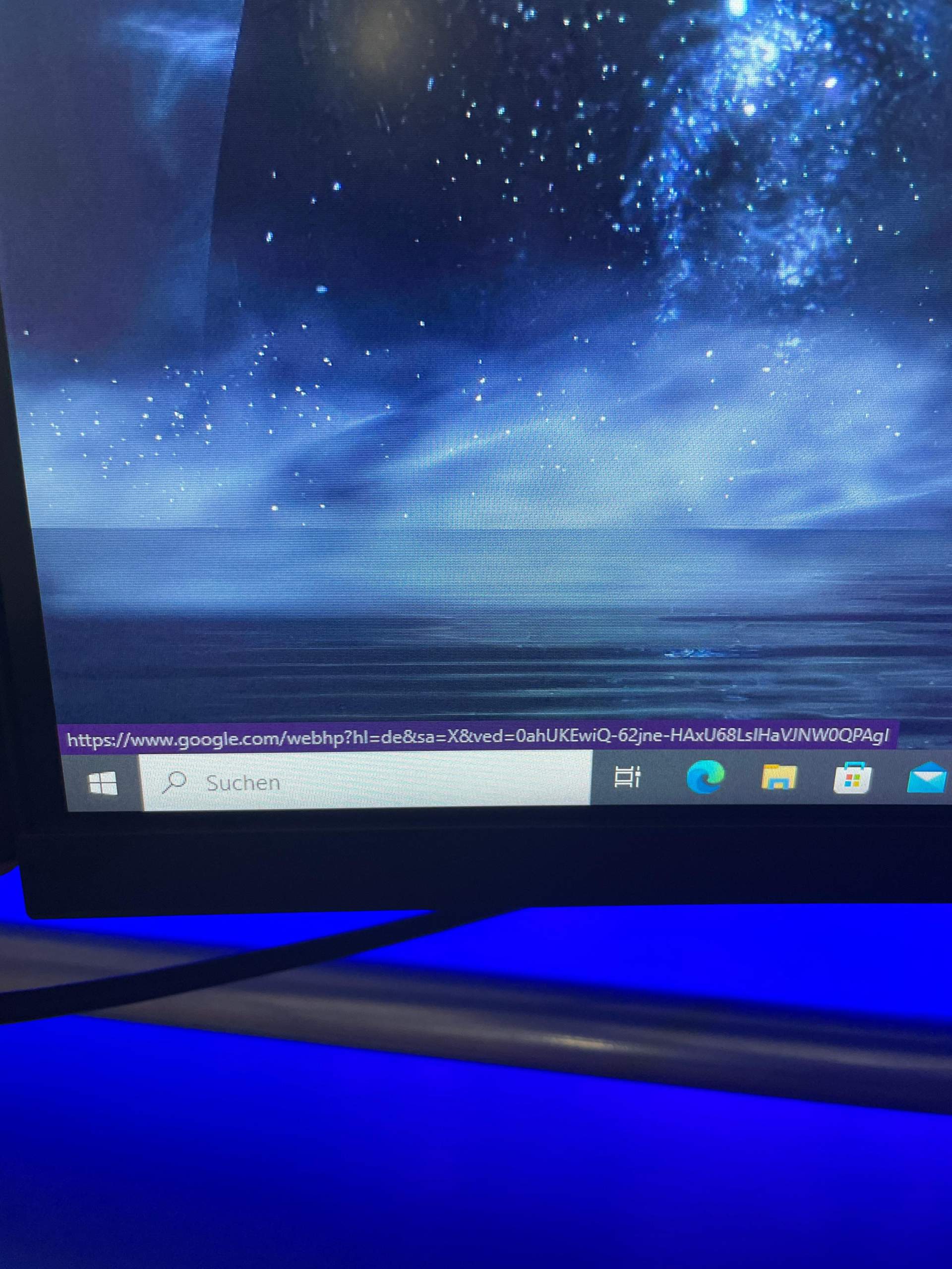 Lila link über Taskleiste? (PC, Windows 10, Desktop)