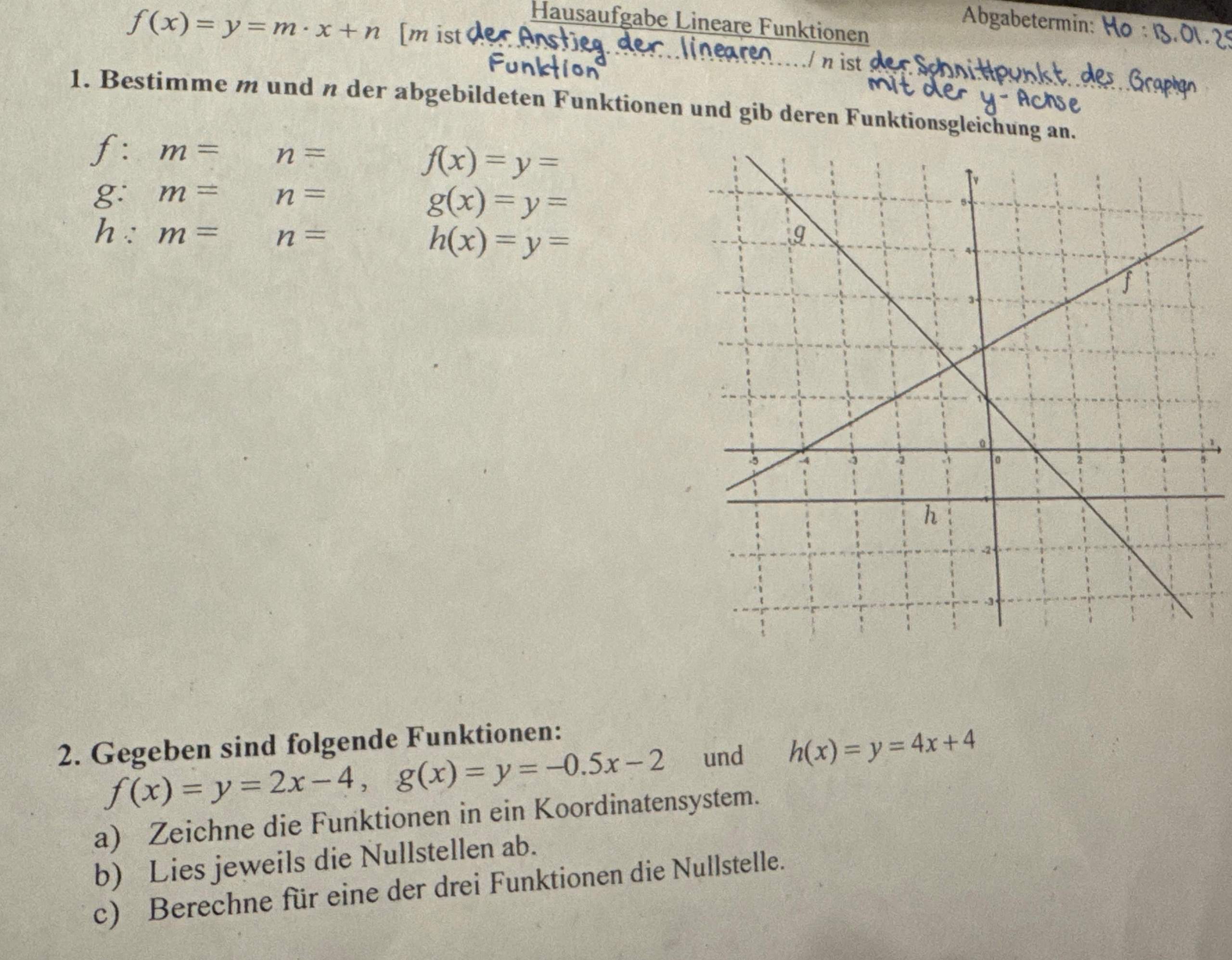 Lineare Funktionen? (Funktion, lineare Funktion, Diagramm)