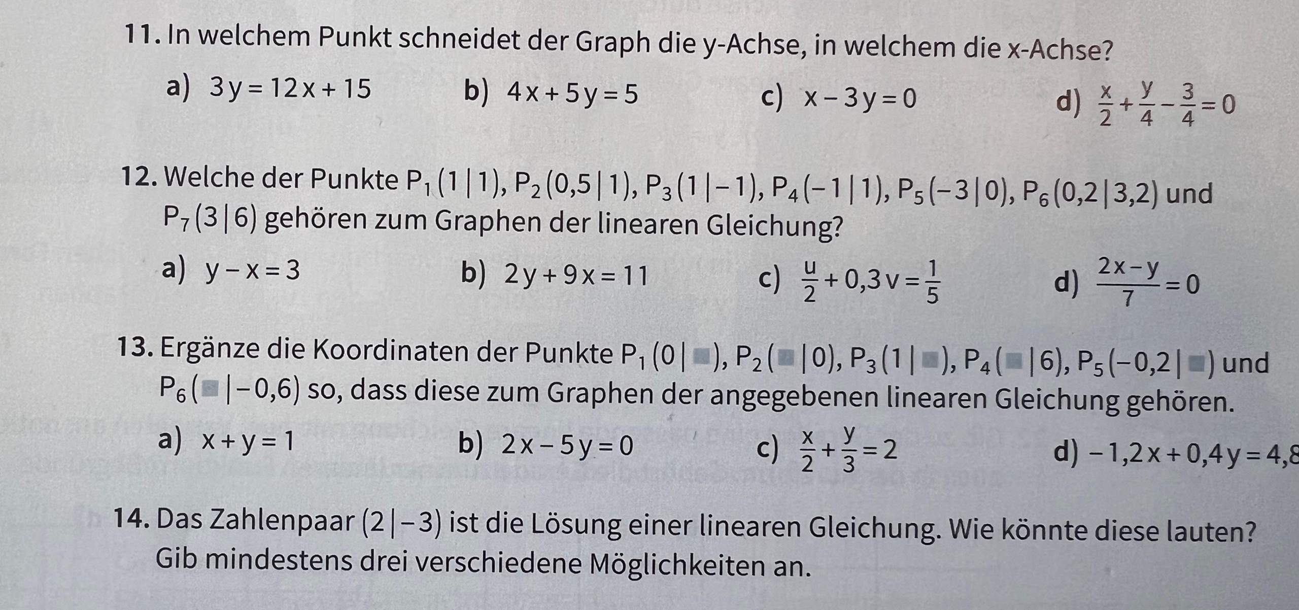 Lineare Gleichungen? (Mathematik, Funktion, Funktionsgleichung)