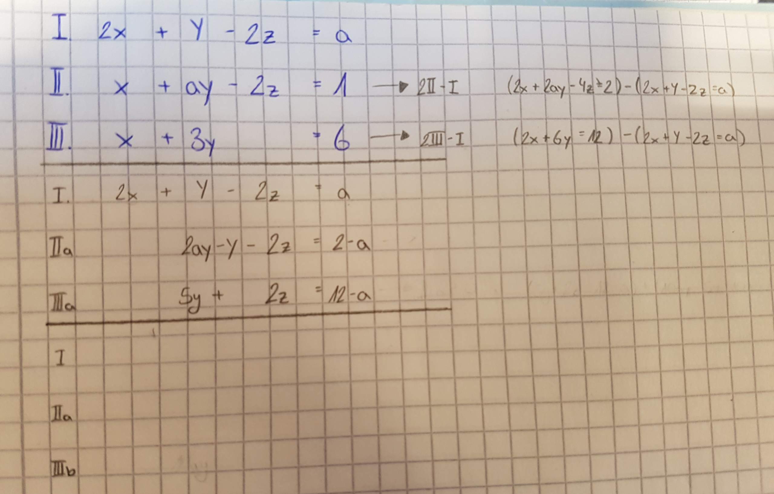 "Lineare Gleichungssysteme mit Parametern"? (Schule, Mathematik, Parameter)
