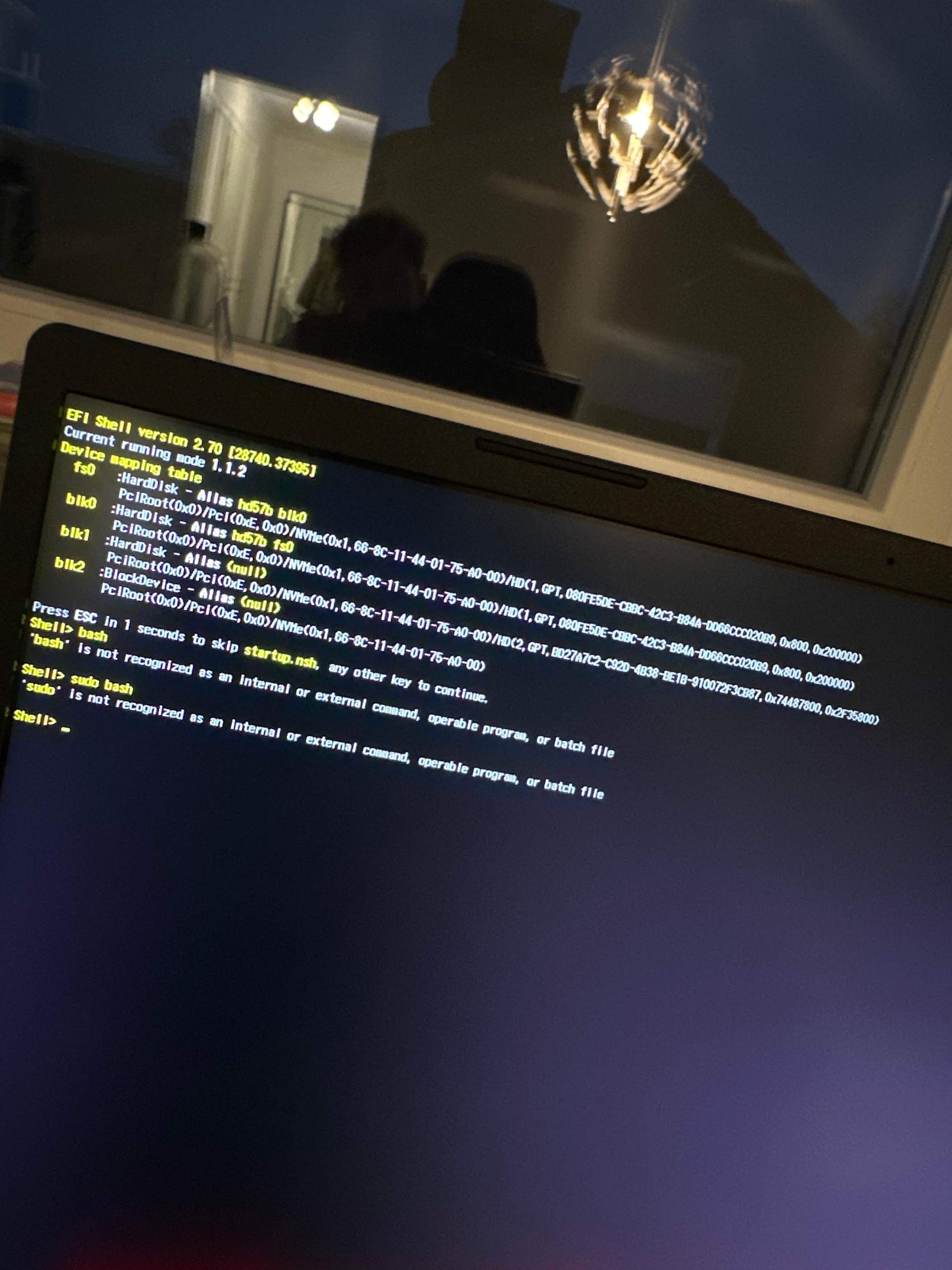 Linux eshell erkennt die Festplatte nicht siehe Bild? (Windows, Windows ...