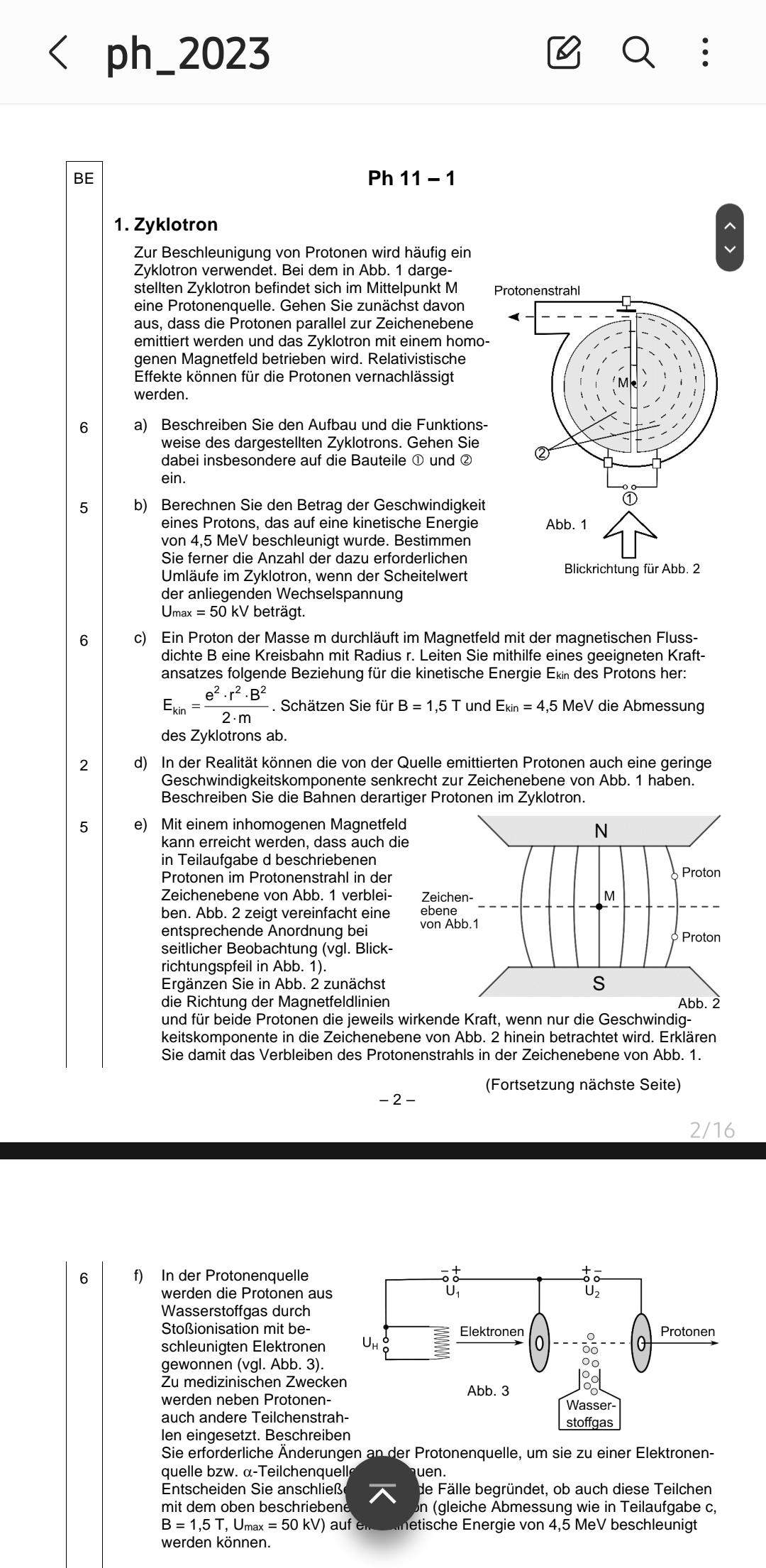 Lösung Physik Abitur? (Physiker)