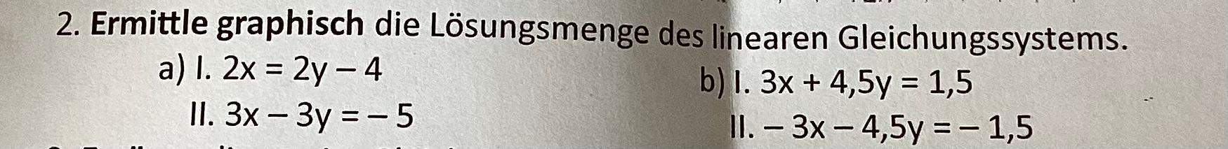 Lösungsmenge des linearen Gleichungssystems? (rechnen, Gleichungen ...