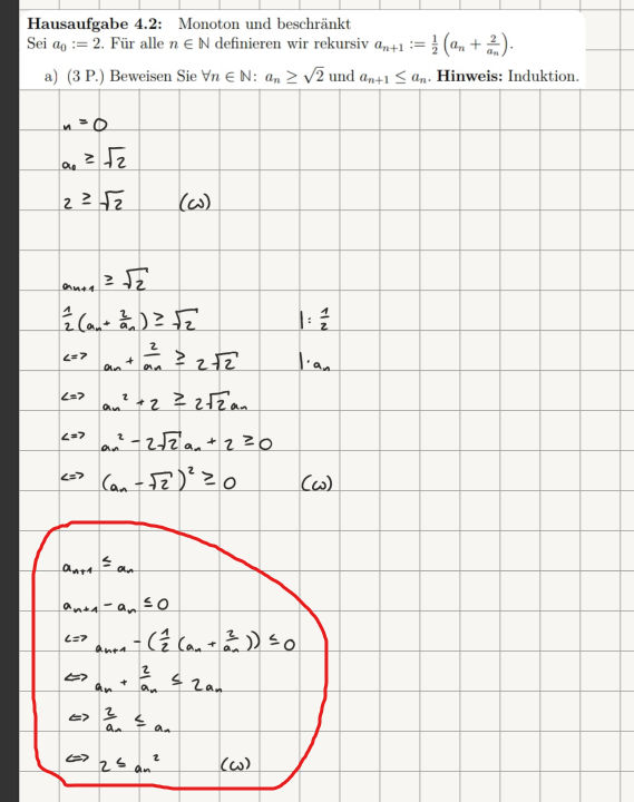 Lösungsweg für eine rekursive Folge verstehen? (Formel, Beweis, Rechenweg)