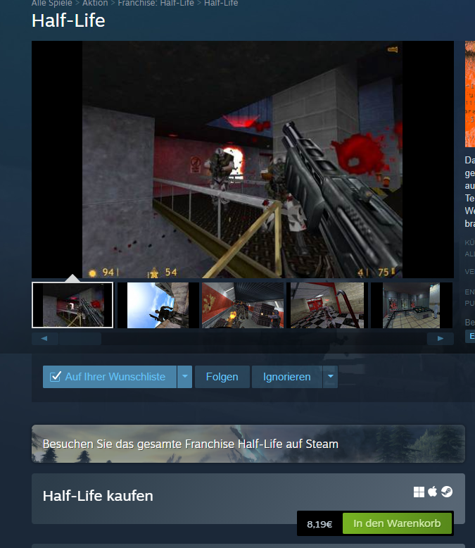 Lohnt sich Halflife? (PC, Steam, First-Person-Shooter)
