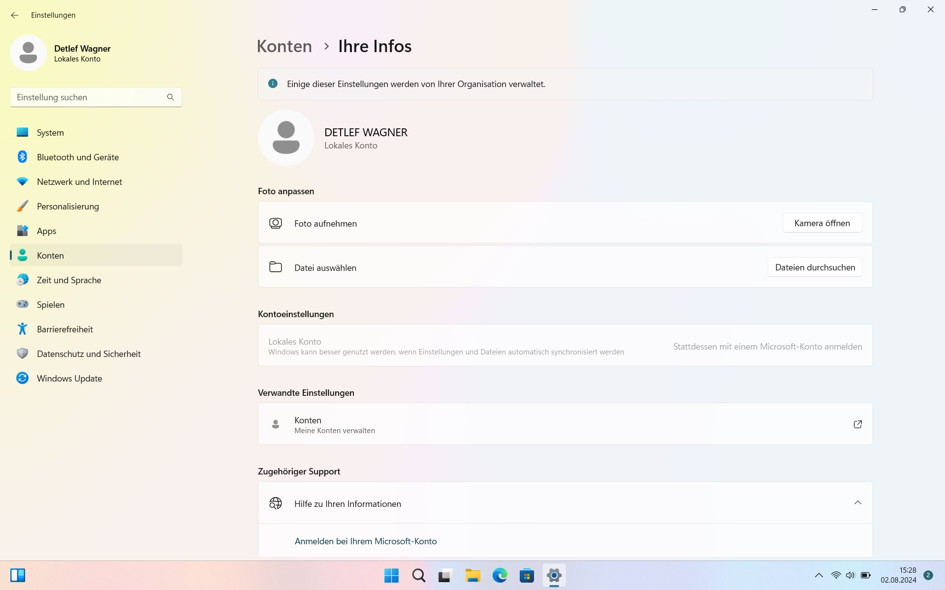 Lokales Konto ändern geht nicht unter Windows 11? (Benutzerkonto)