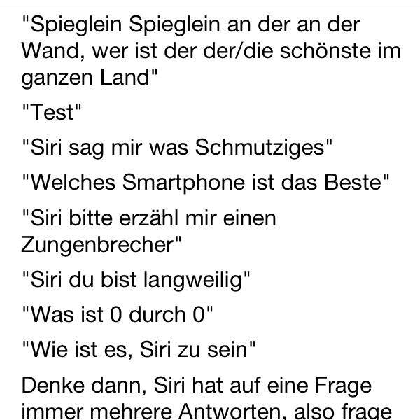 Siri Lustige Fragen