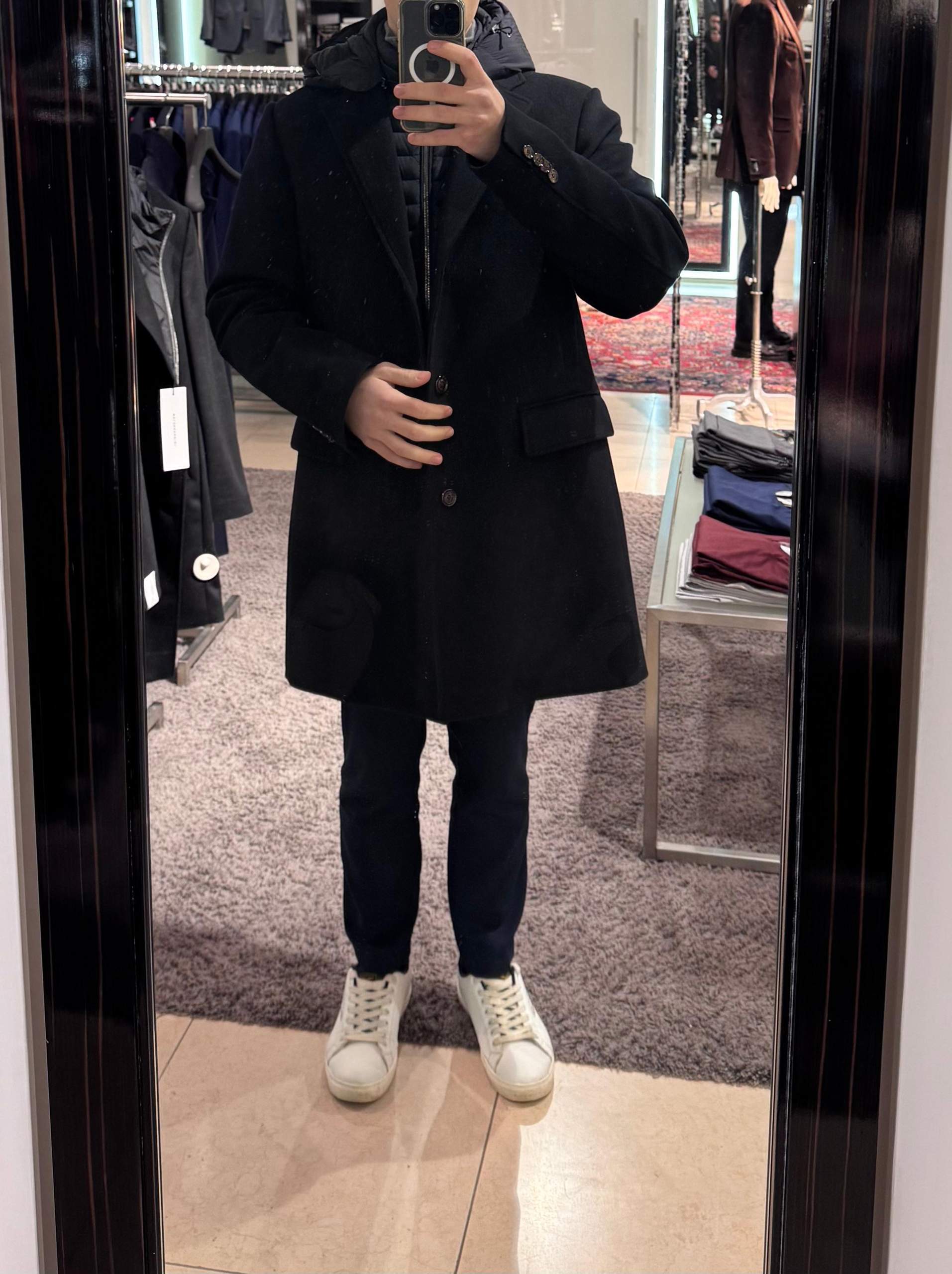 Mantel zu groß? (Jungs, Männer, Kleidung)