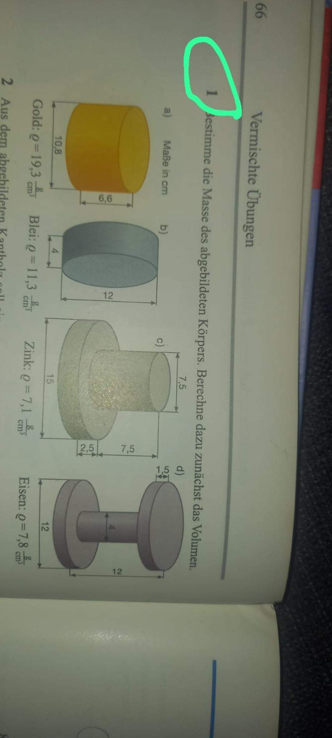 Masse eines Körpers bestimmen? (Körper, Volumen)