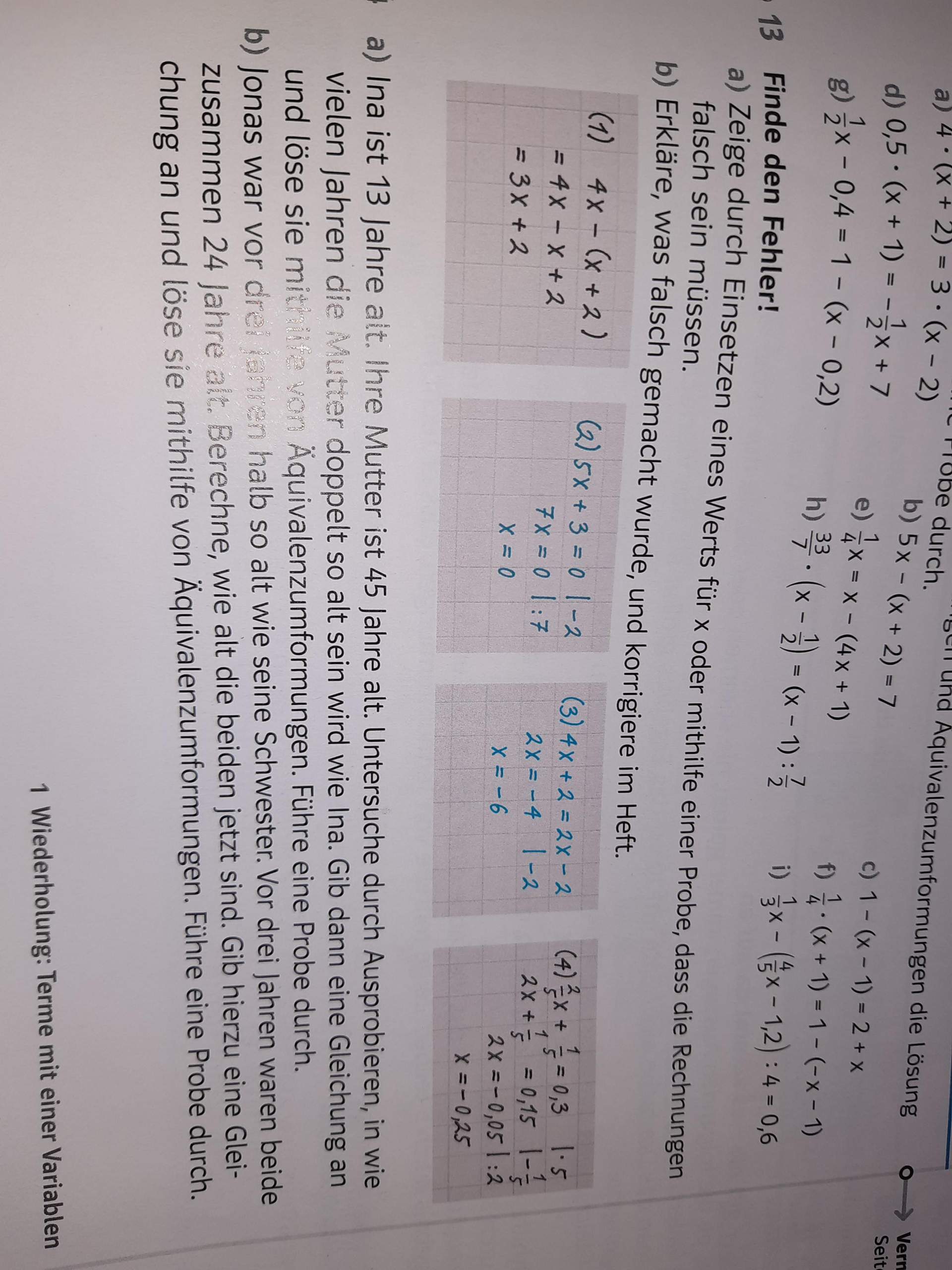 Mathe Aufgabe? (rechnen, Äquivalenzumformung)