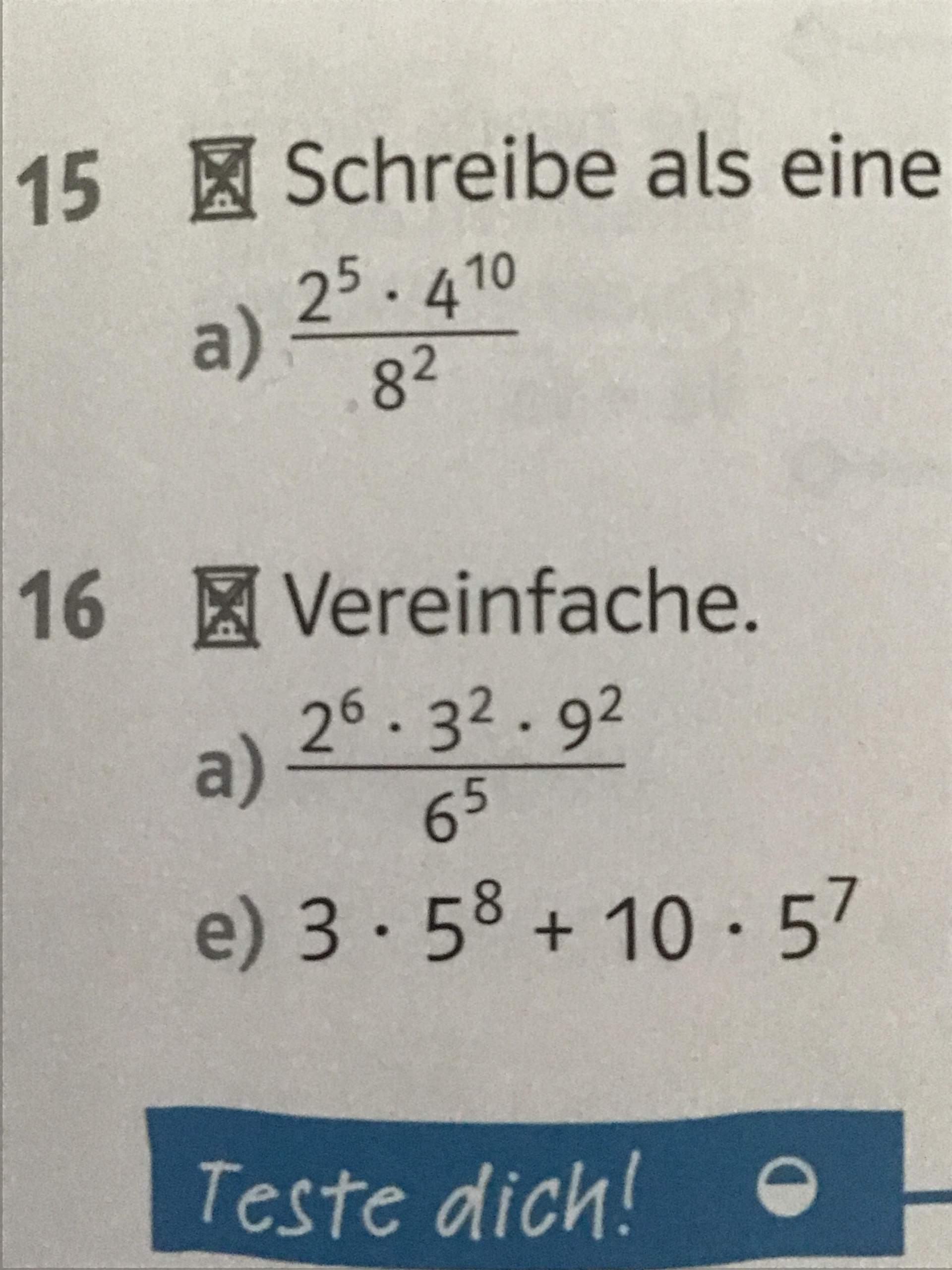 Mathe aufgabe? (rechnen, Potenzen)