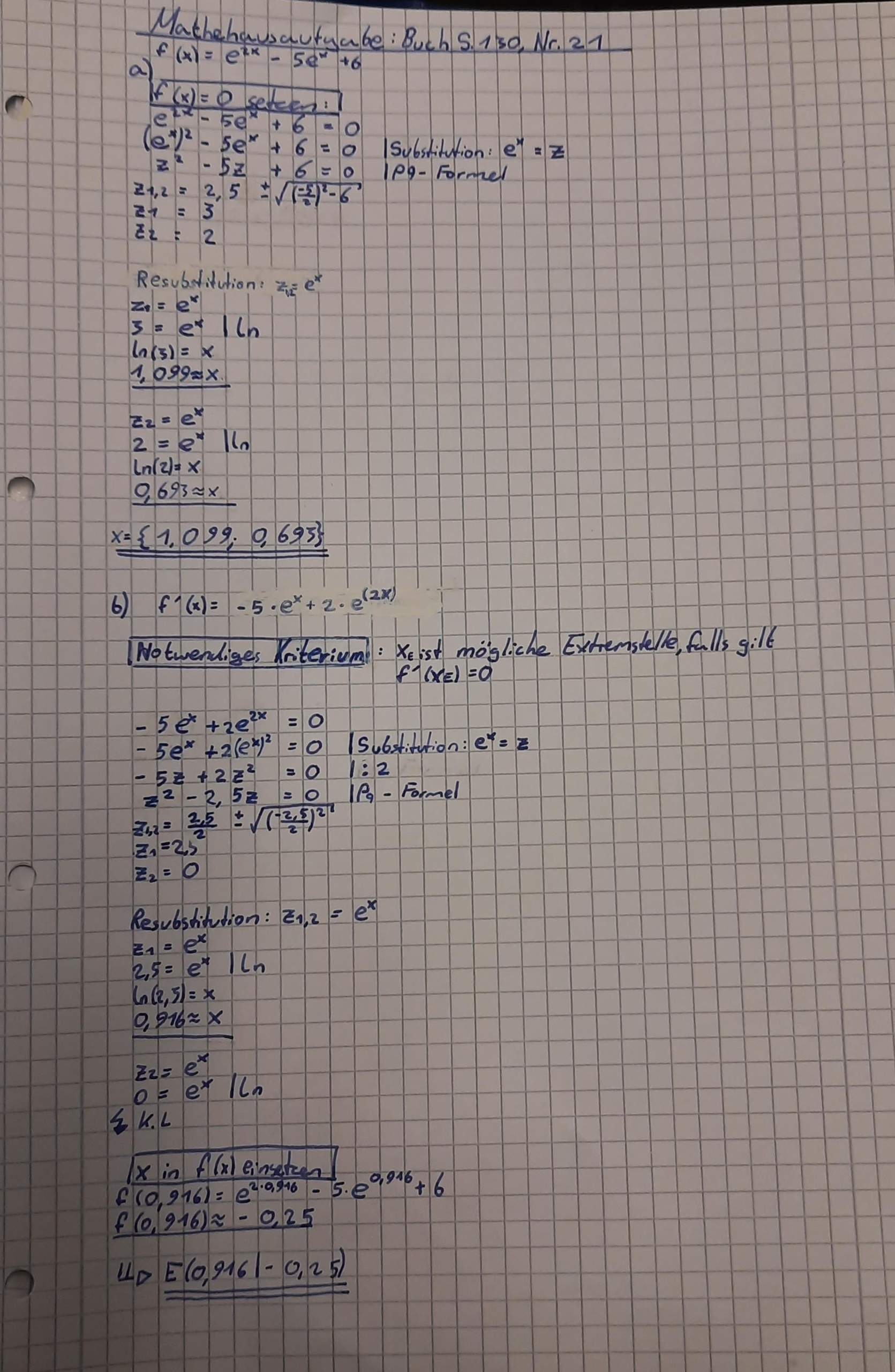 Mathe Aufgabe b)? (Schule, rechnen, Funktion)