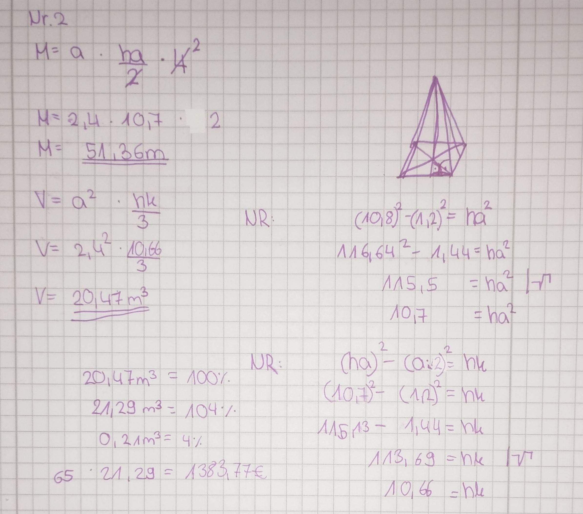 Was mache ich bei dieser Matheaufgabe zu Pyramiden? (Mathematik ...