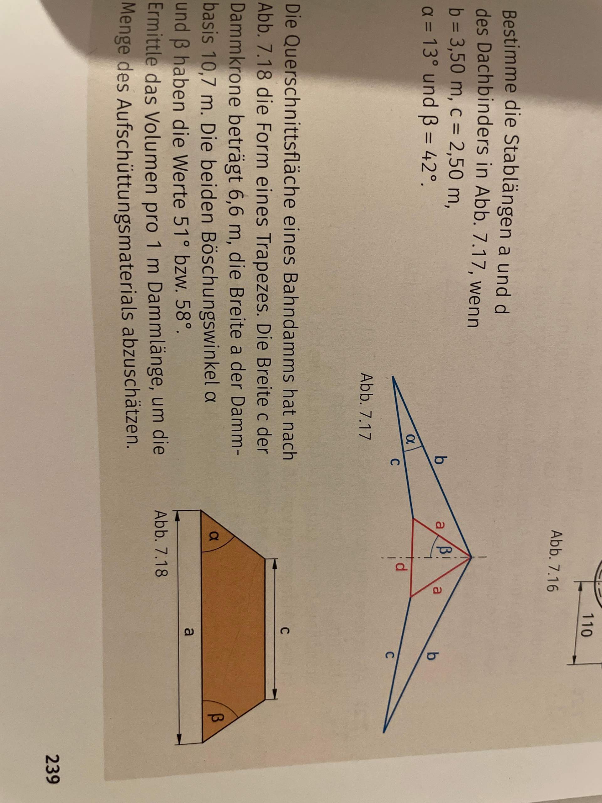 Mathe Beispiel mit Trapez und Winkel um Fläche zu berechnen? (rechnen ...