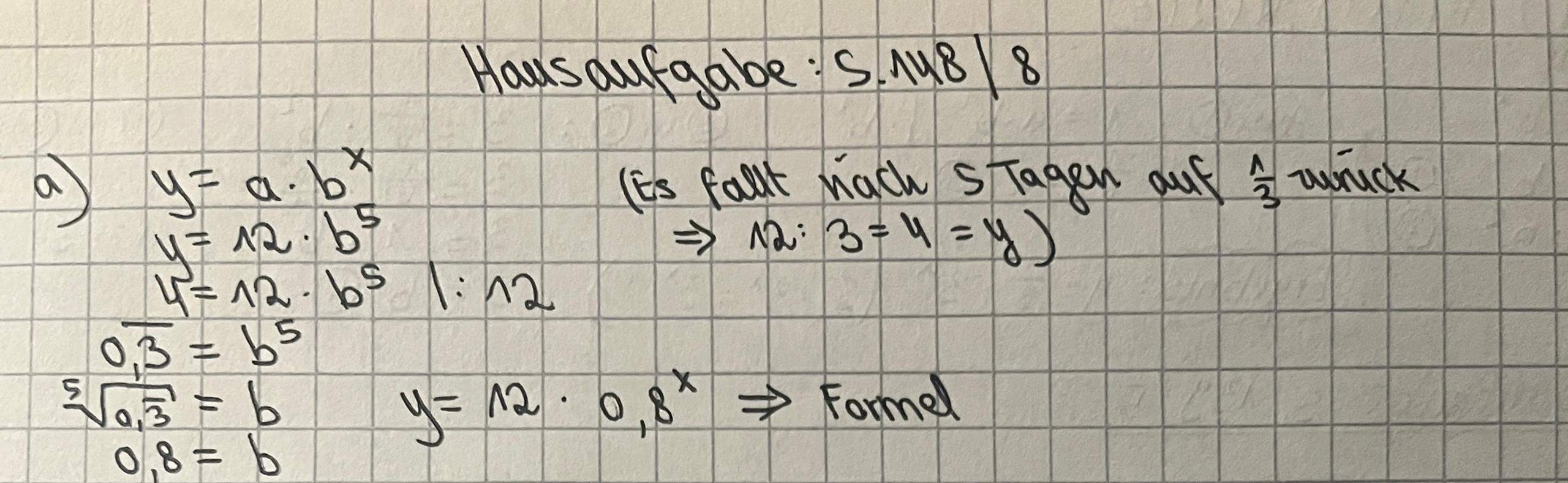 Mathe exponentieller Wachstum? (Exponentialfunktion, Potenzen ...