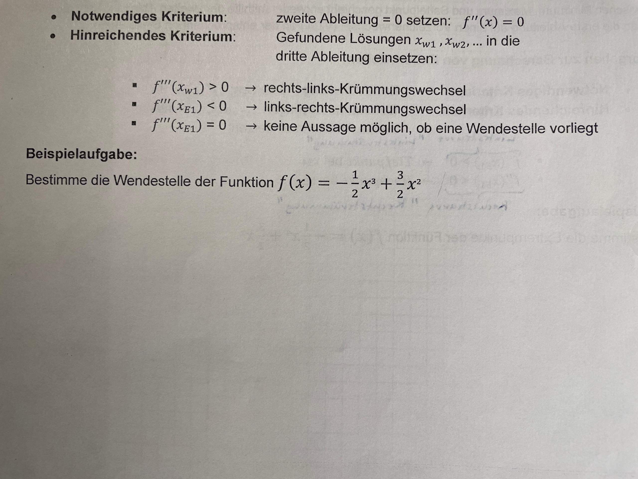 Kann mir jemand diese Aufgabe über Extrem- und Wendepunkte erklären ...