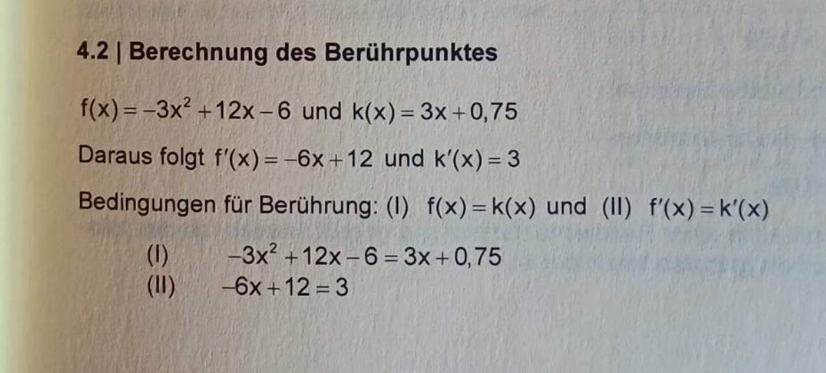 Mathe Koordinaten des Berührpunkts berechnen? (Mathematik, Dreck)