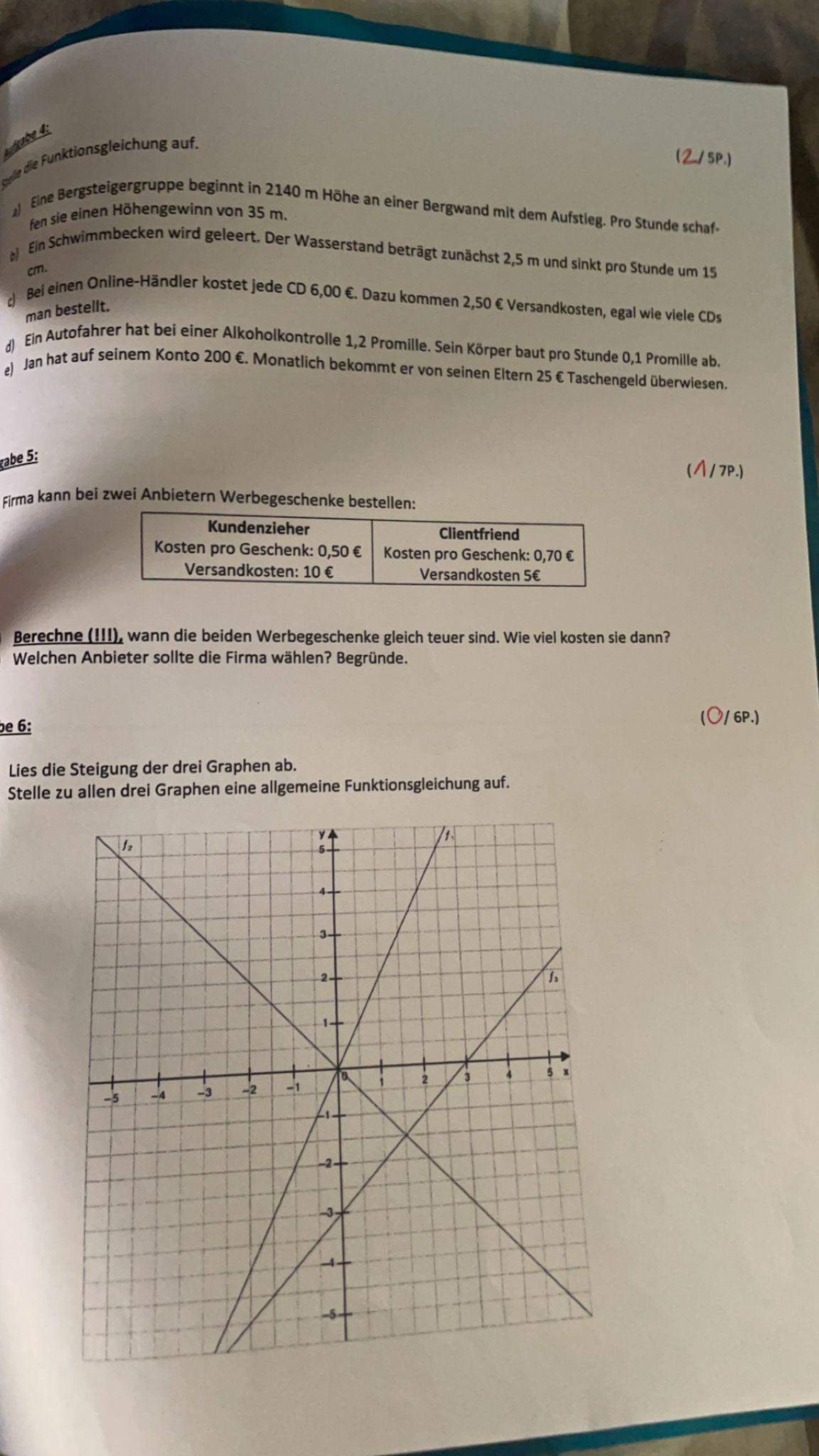 Mathe lineare Gleichung? (Mathematik, Gleichungen, lineare Gleichungen)