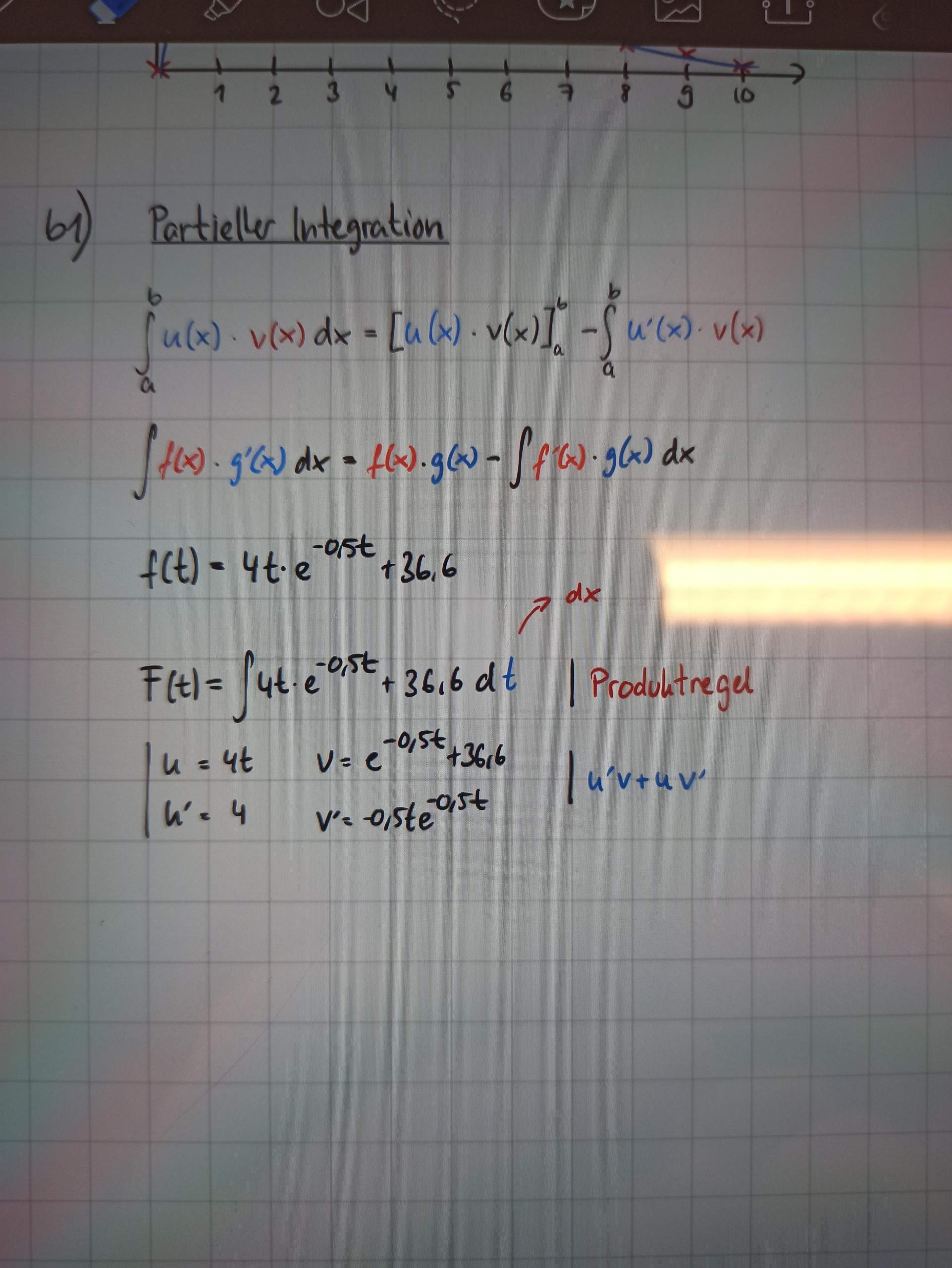 Mathe: Partielle Integration ? (rechnen, Funktion, Gleichungen)