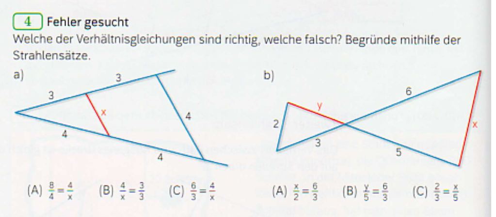 Mathe problem (einfach Strahlensatz)? (rechnen, Funktion, Gleichungen)