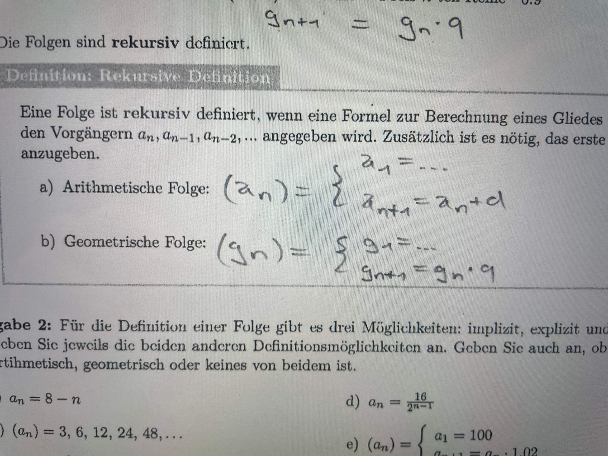 Mathe: Rekursive Folgen? (rechnen, Mathematiker)