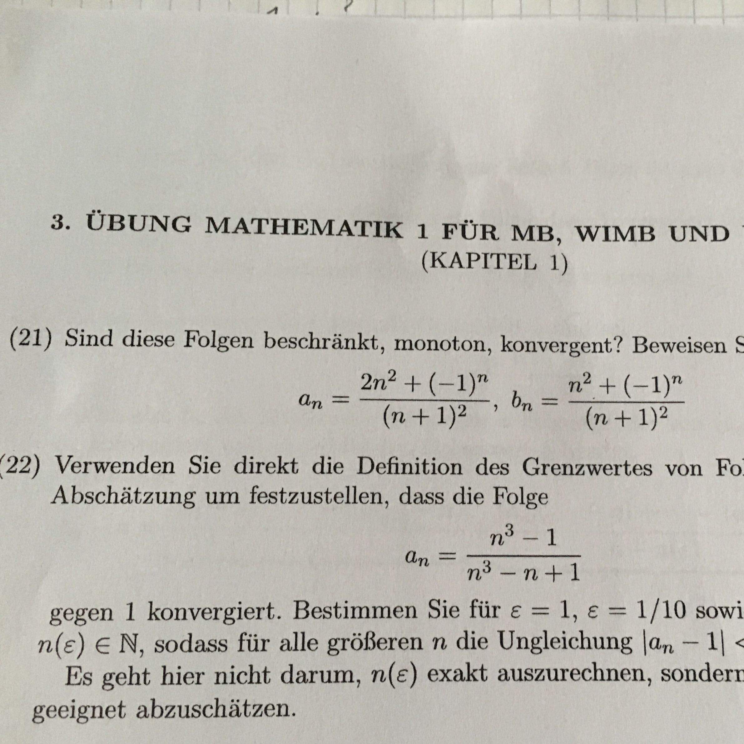 Mathematik: Folge konvergent, beschränkt, monoton? (Lernen, Folgen ...