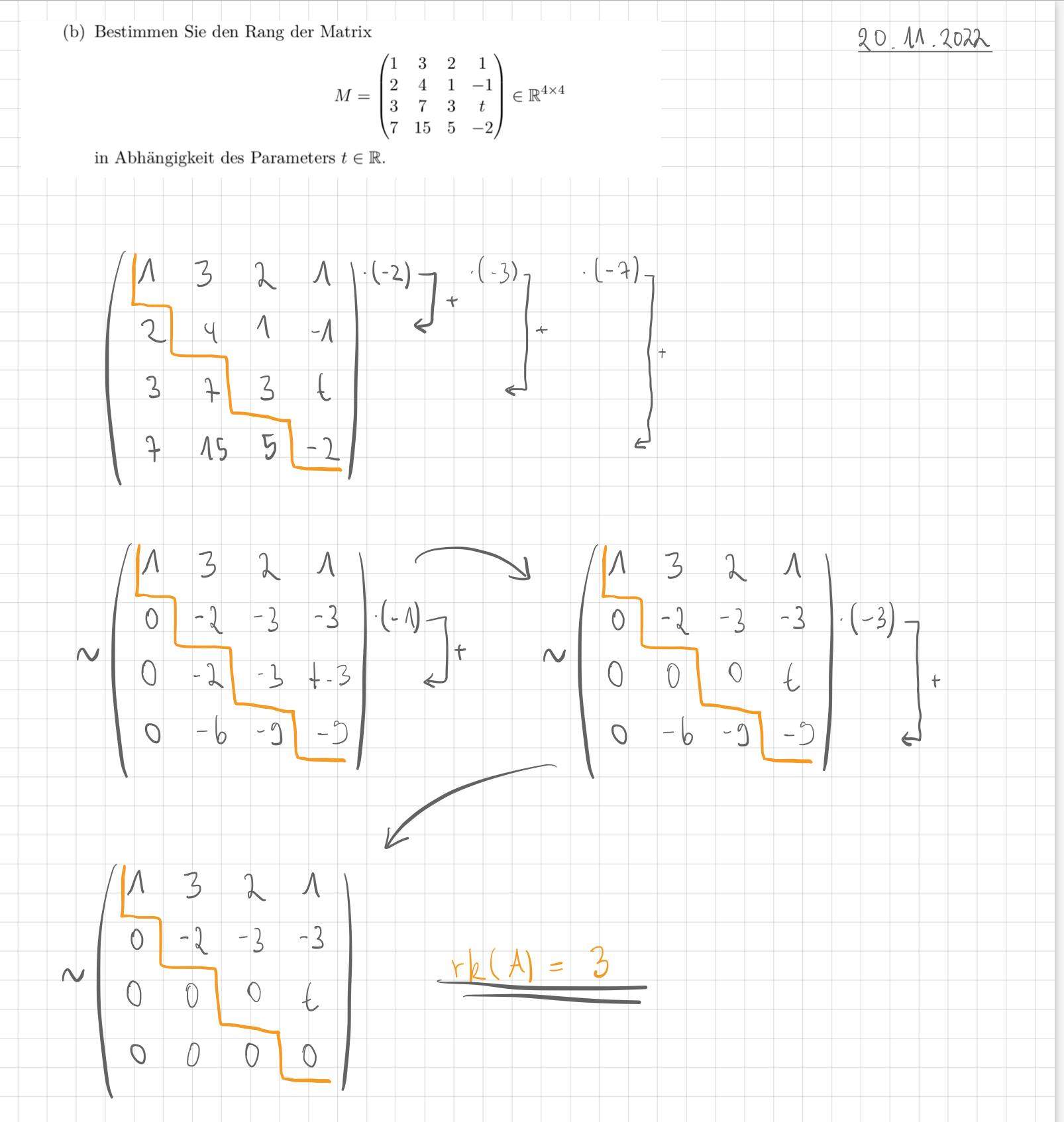 Rang Matrix Berechnen