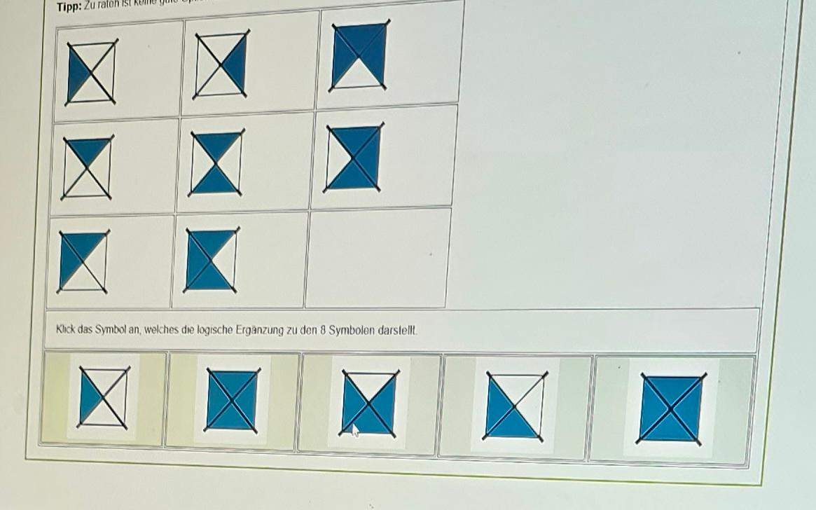 Matrizen Test Hilfe? (Einstellungstest, Matrix, Matrizenrechnung)