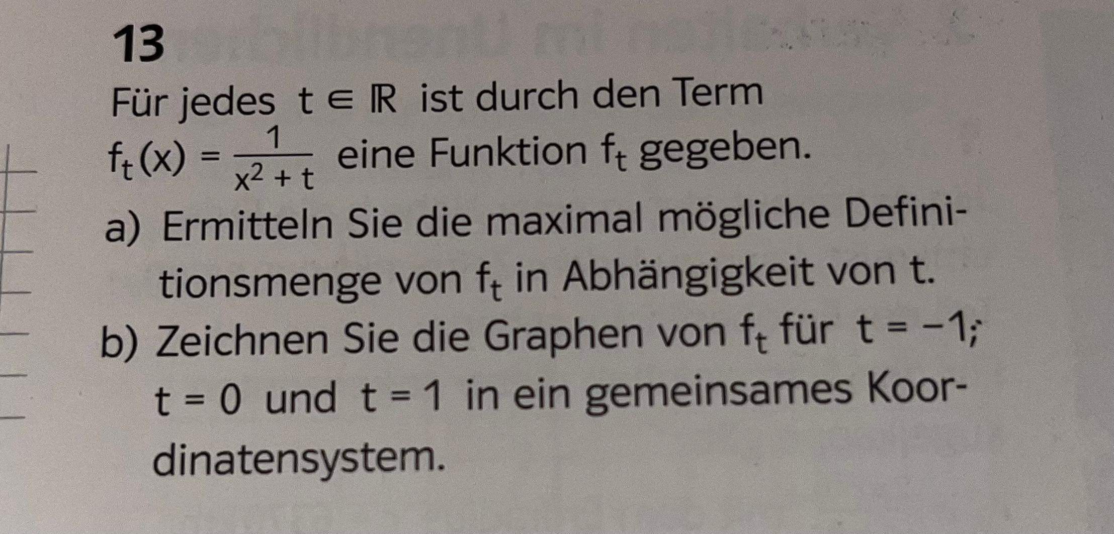 Maximale Definitionsmenge in Abhängigkeit von etwas angeben? (Mathematik)