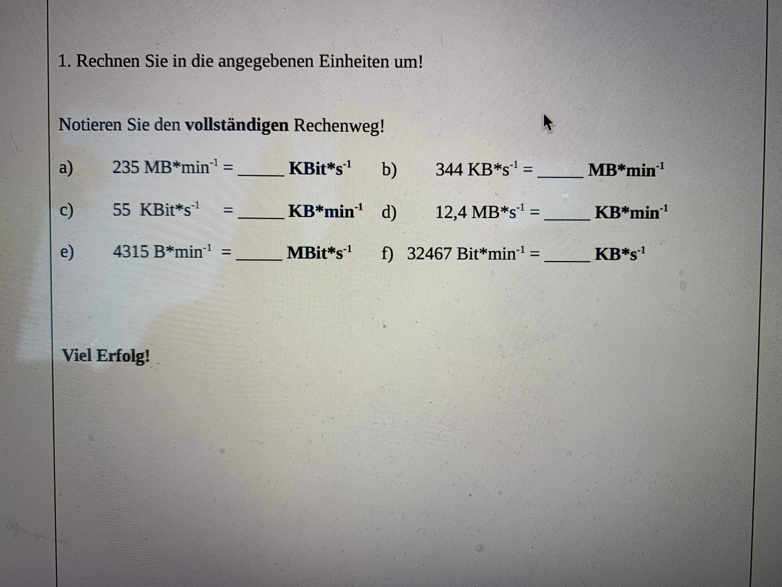 MB Min In Kbit s Umrechnen Computer Schule Technik MB Min In Kbit s Umrechnen Computer Schule Technik