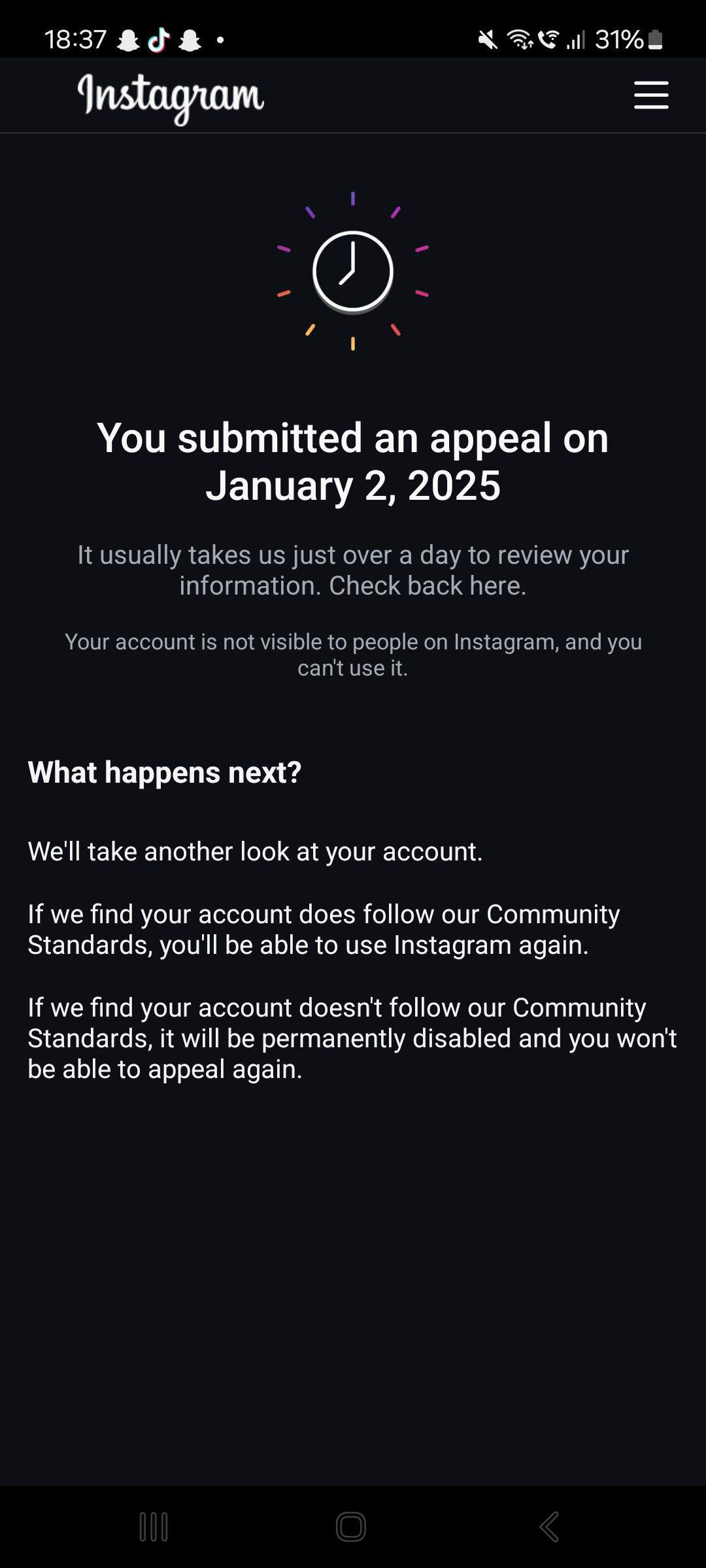 Mein insta acc wurde ohne Grund entfernt? (Instagram, Account, Konto)