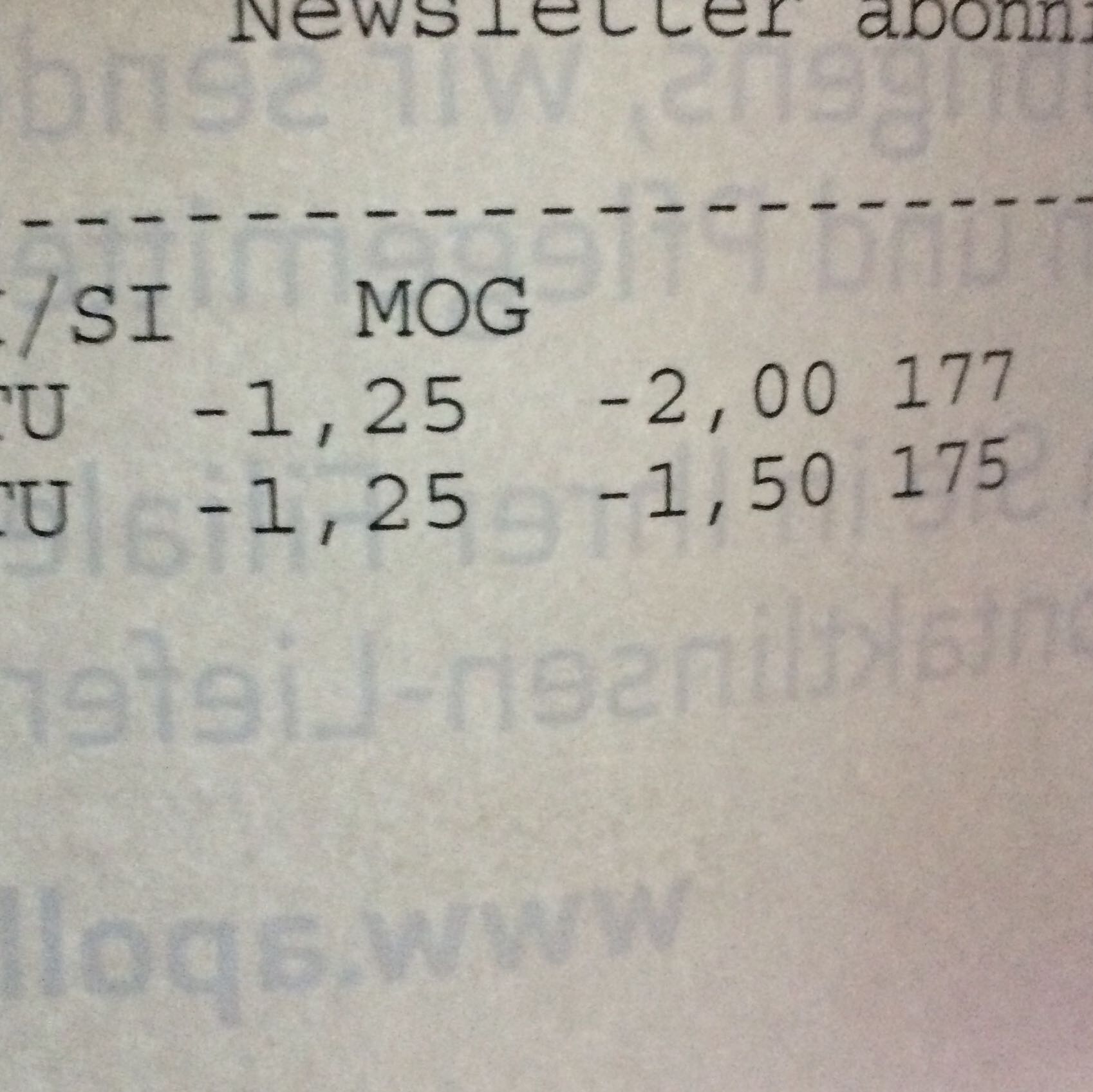 Meine Dioptrien Werte von Apollo, was ist was? (Augen, Brille, Optiker)