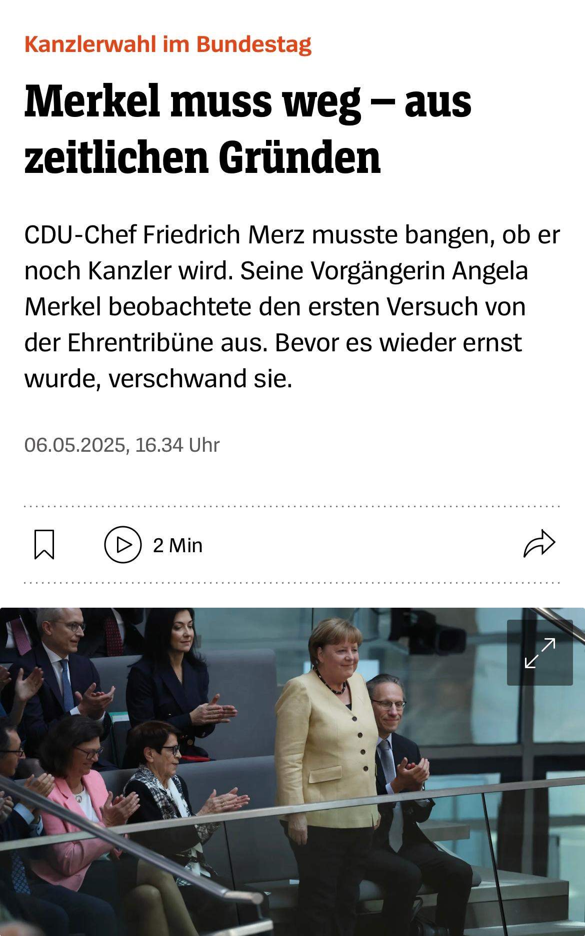 Merkel muss weg, damit Merz zum Kanzler gewählt werden kann? (Recht ...