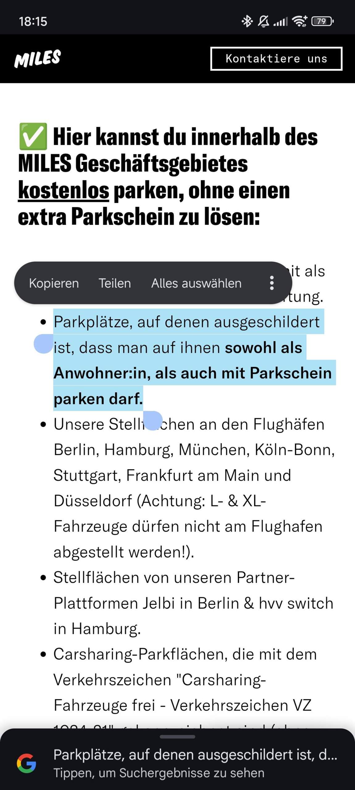 Erstaunlich Miles Parken Kosten Bilder