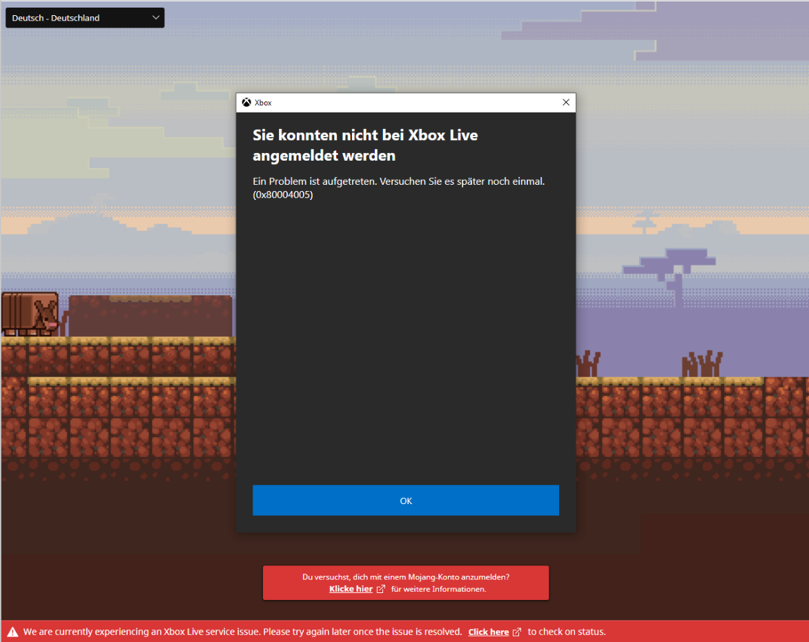 Minecraft Anmeldung fehlgeschlagen? (Minecraft Server, Minecraft Java Edition, Mojang)